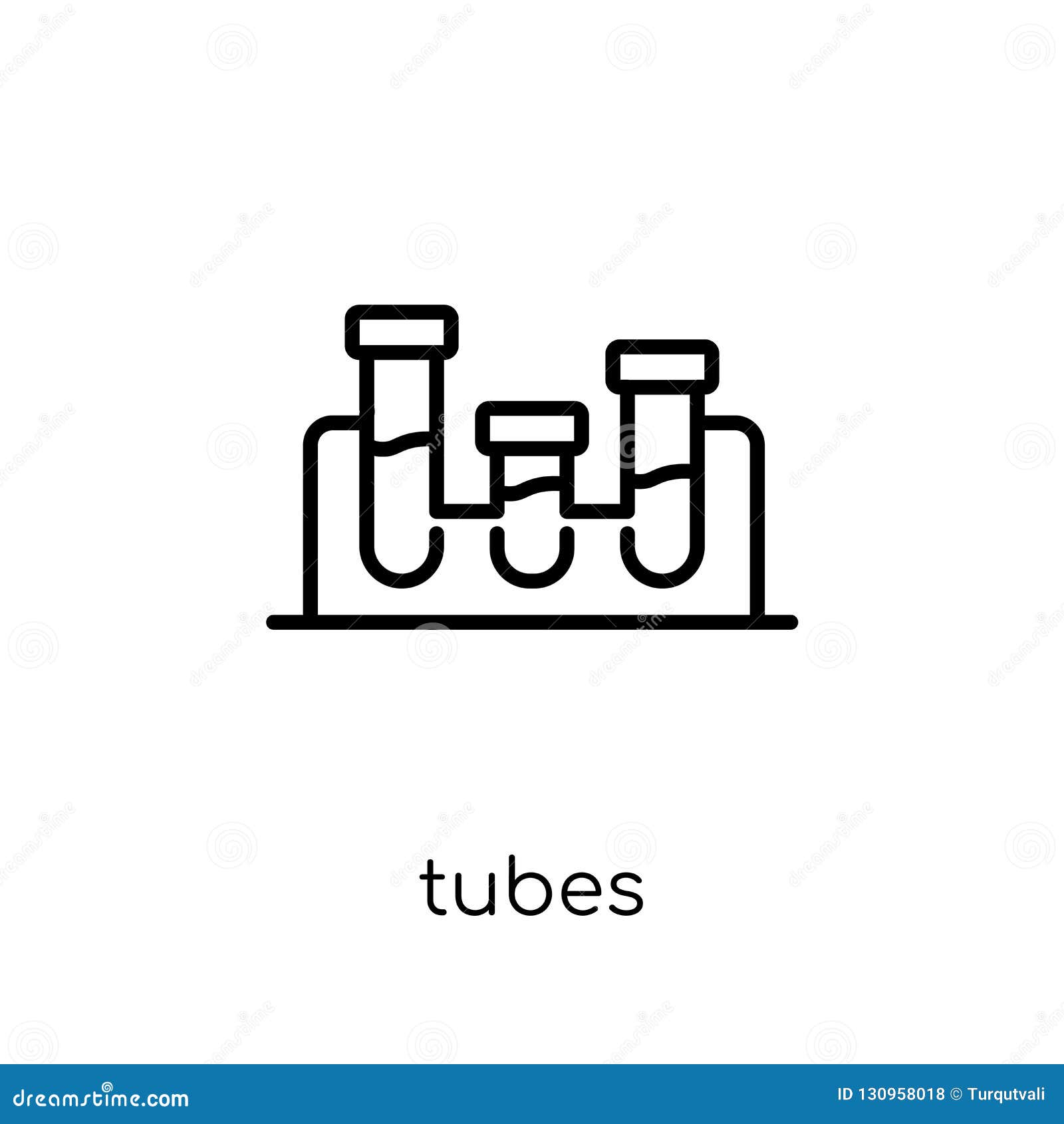 Tubes Icon. Trendy Modern Flat Linear Vector Tubes Icon on White Stock ...