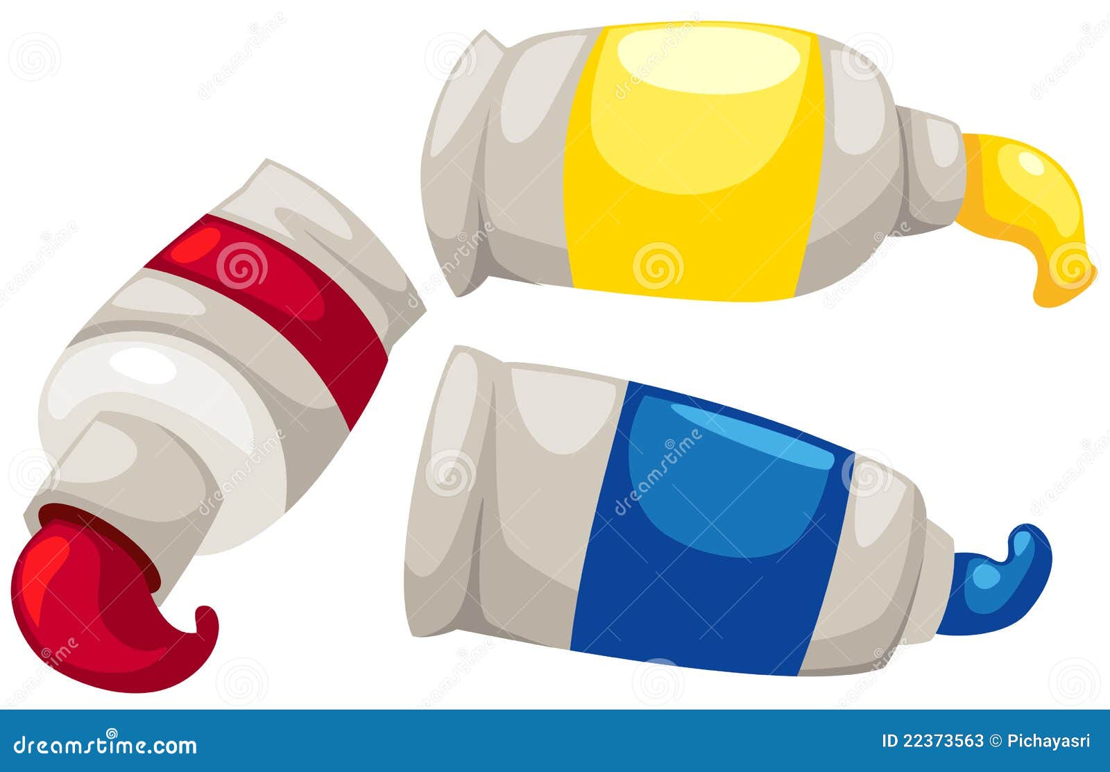 Tubes of paint stock vector. Illustration of education - 22373563