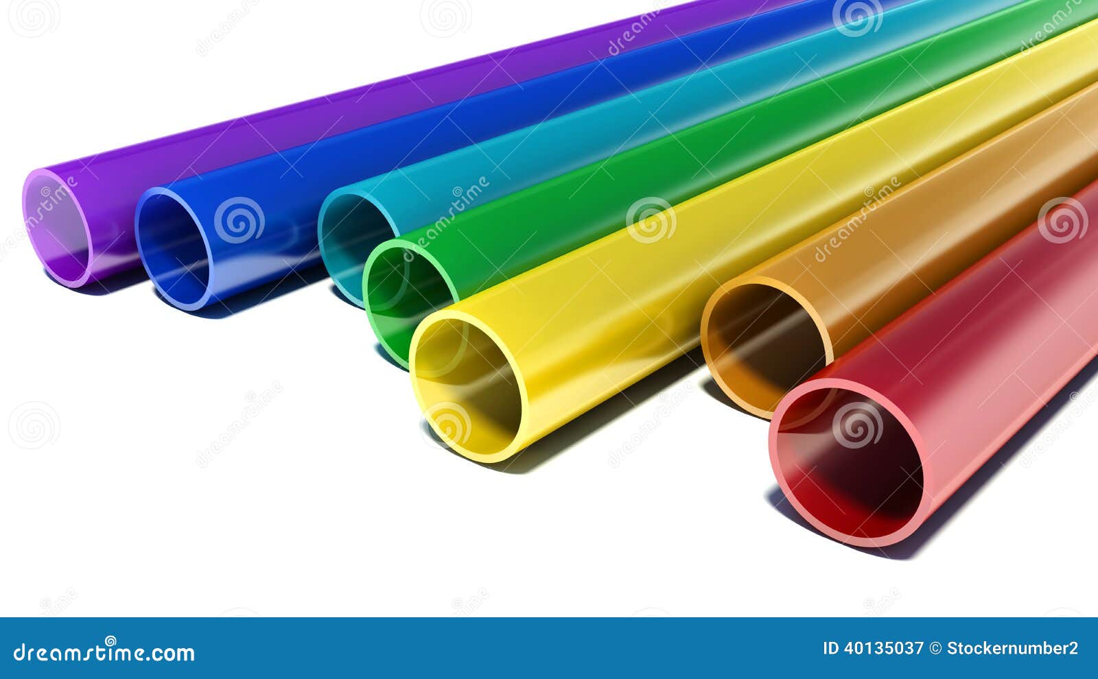 Tubes with rainbow colors stock illustration. Illustration of chimney ...