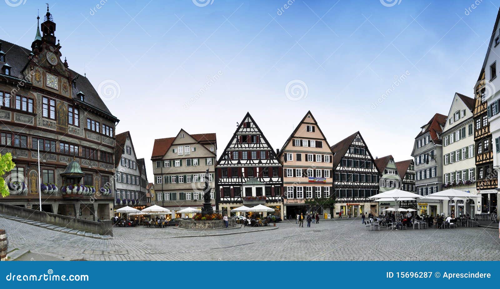 Markt Platz, Market Place Architecture Downtown In Dieburg An Old ...
