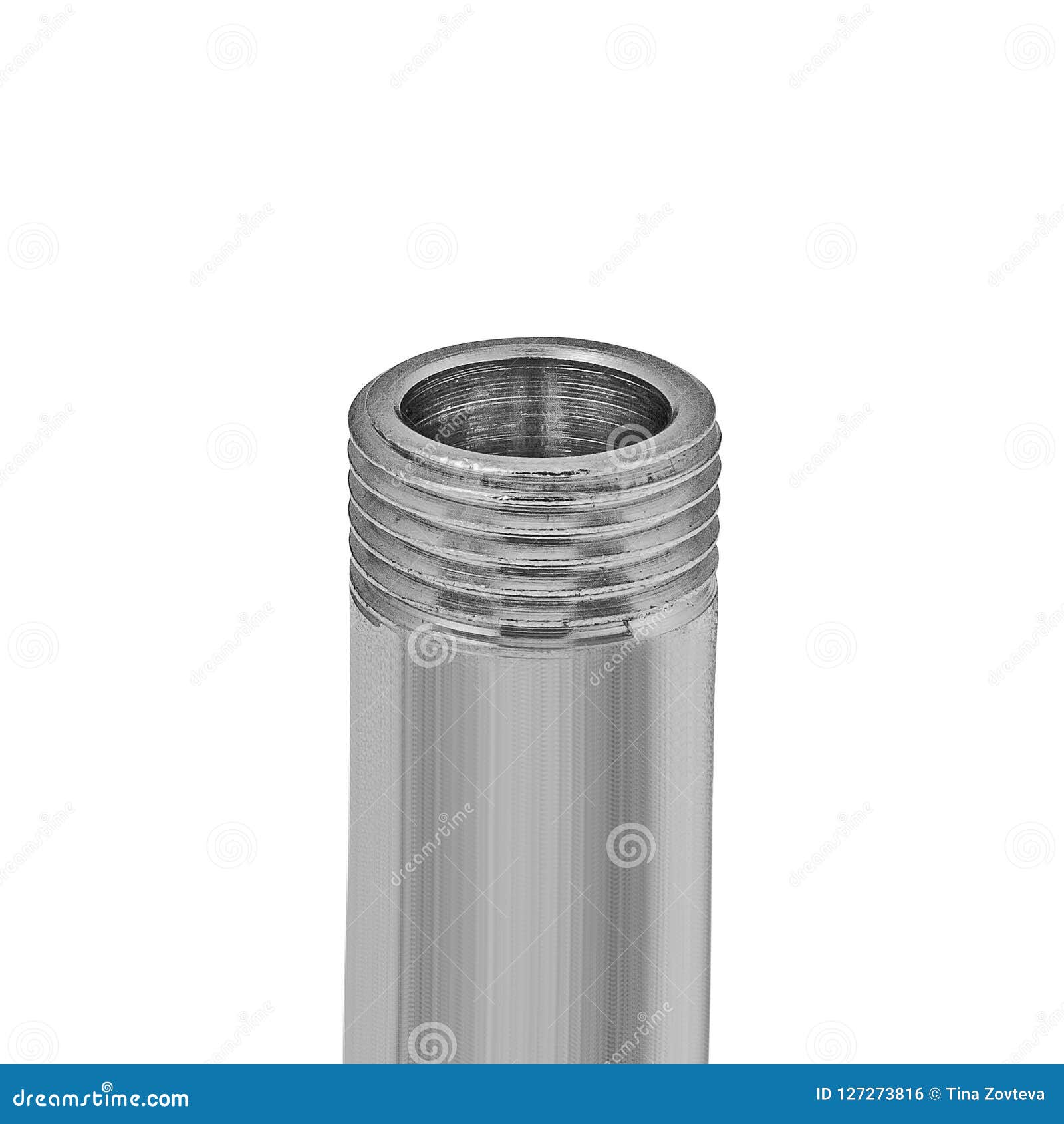 Tubo Roscado Aislado En Blanco Foto de archivo - Imagen de herramienta ...