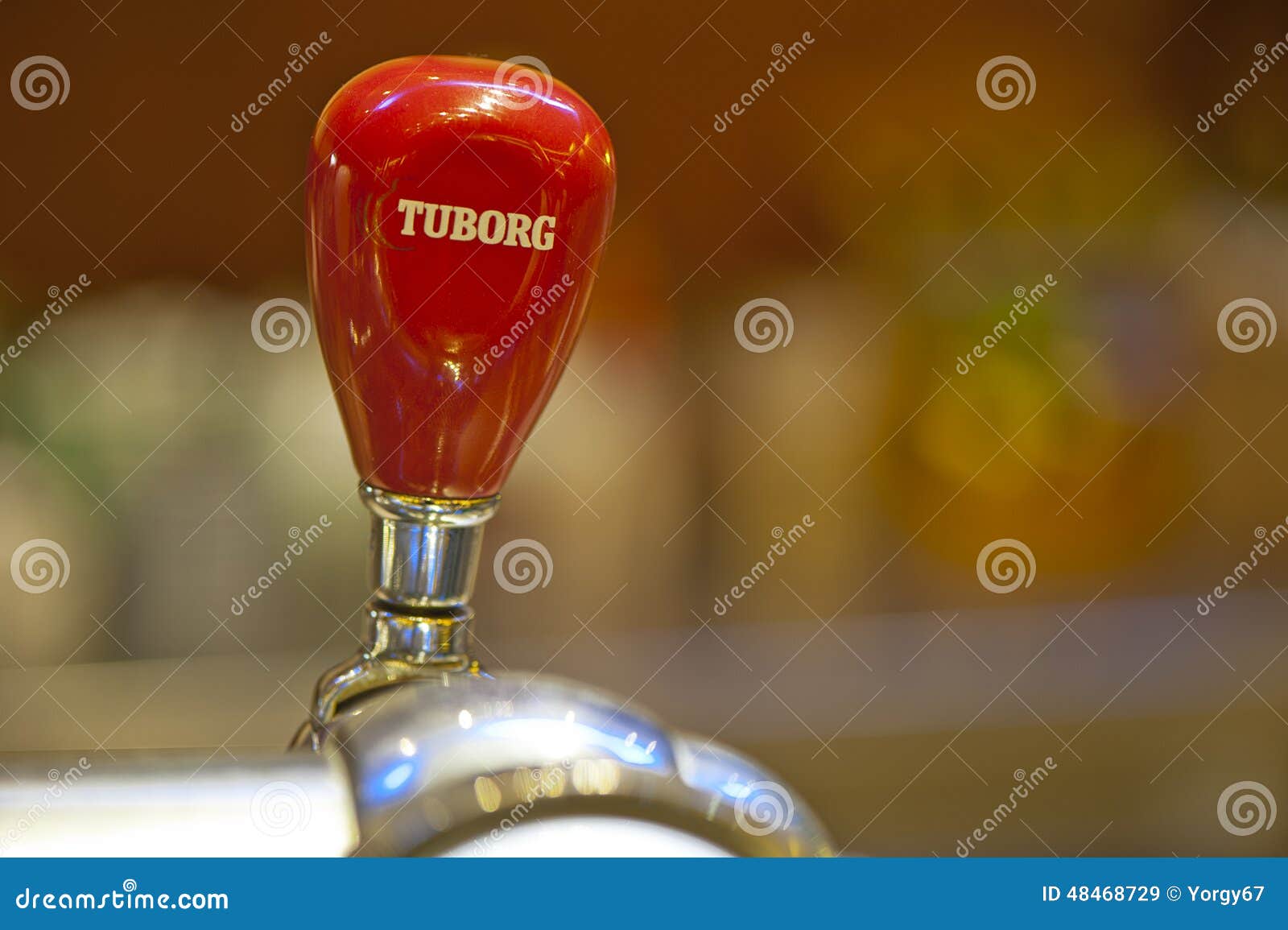 Tuborg Beer Tap editorial stock image. Image of popular - 48468729
