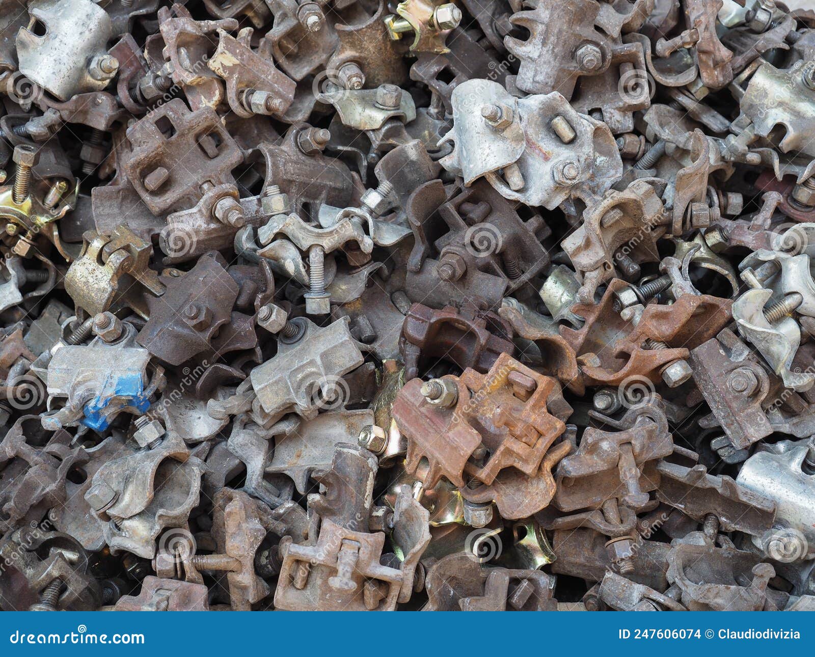 Tubular scaffolding joints stock photo. Image of tube - 247606074