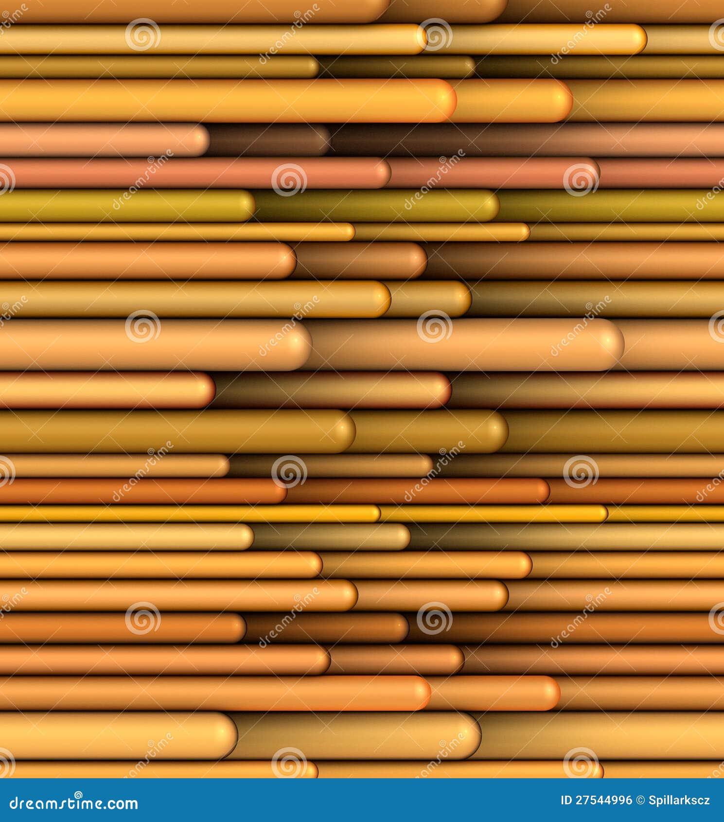 Tubular Shape in Multiple Orange Yellow Stock Illustration ...