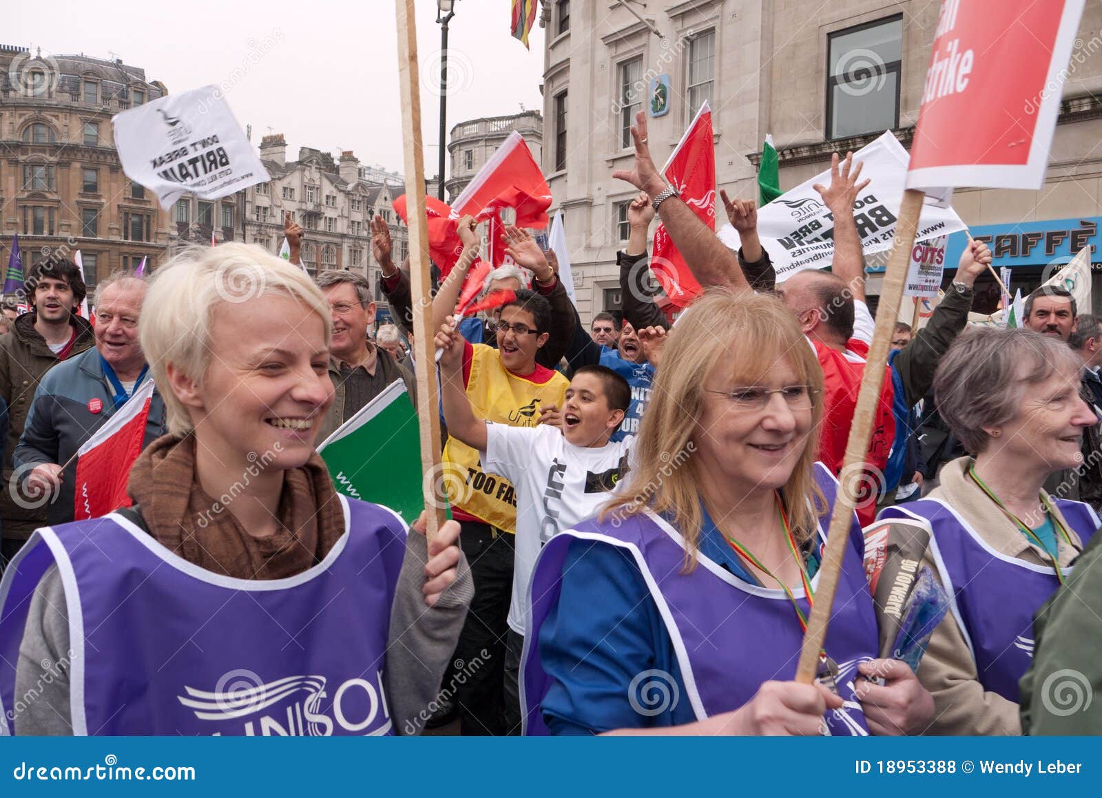 TUC Protest March in London, UK Editorial Stock Photo - Image of ...