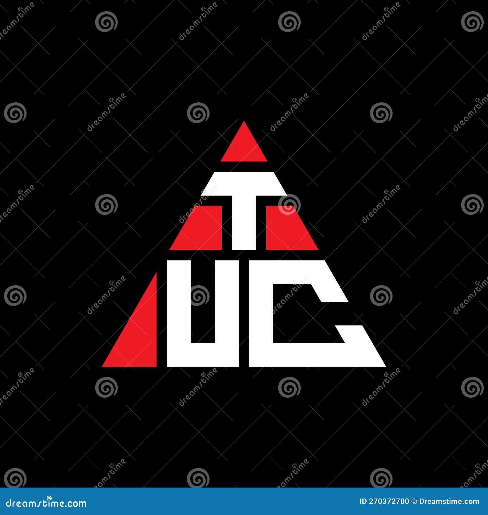 TUC Triangle Letter Logo Design with Triangle Shape. TUC Triangle Logo ...