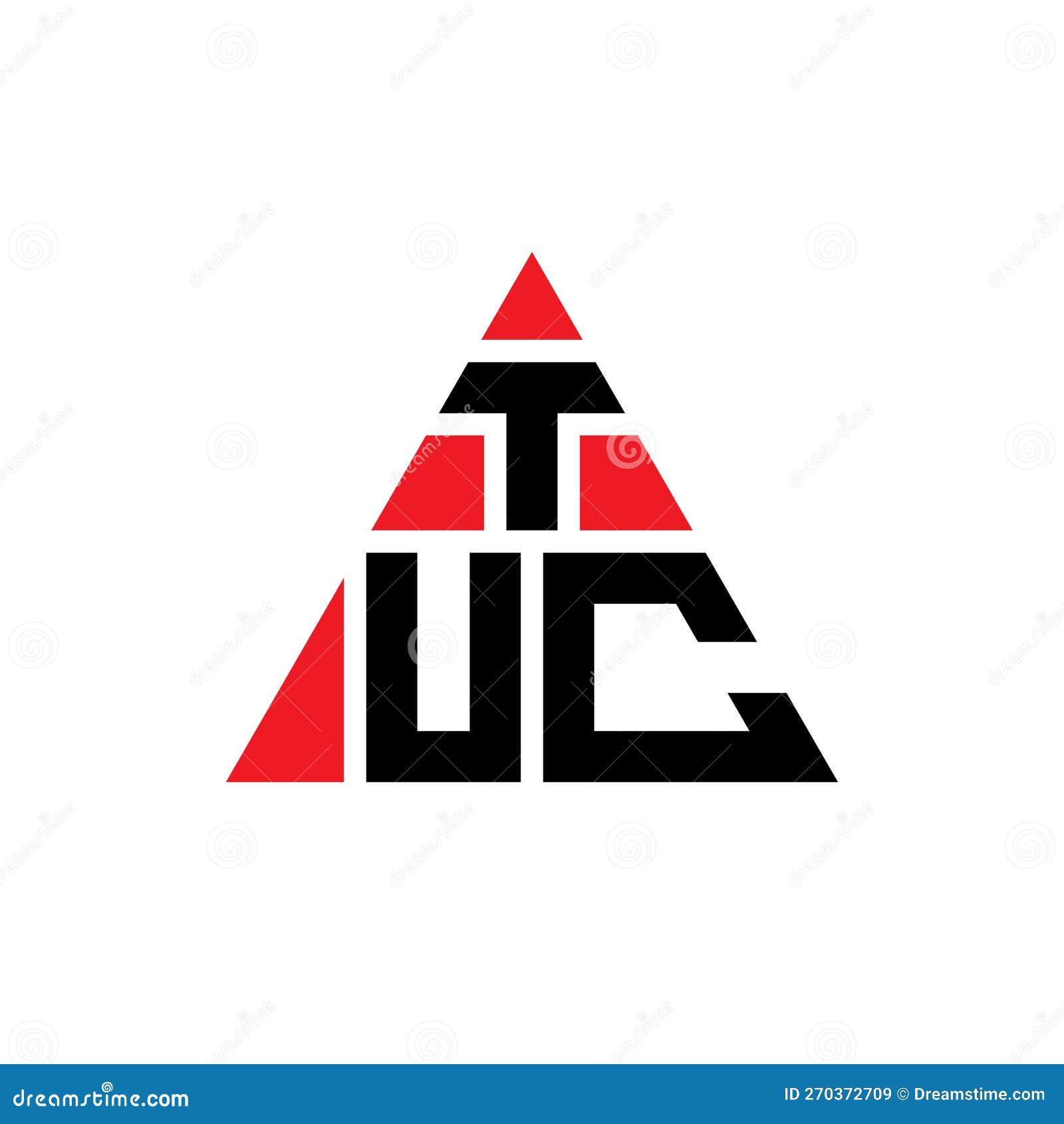 TUC Triangle Letter Logo Design with Triangle Shape. TUC Triangle Logo ...