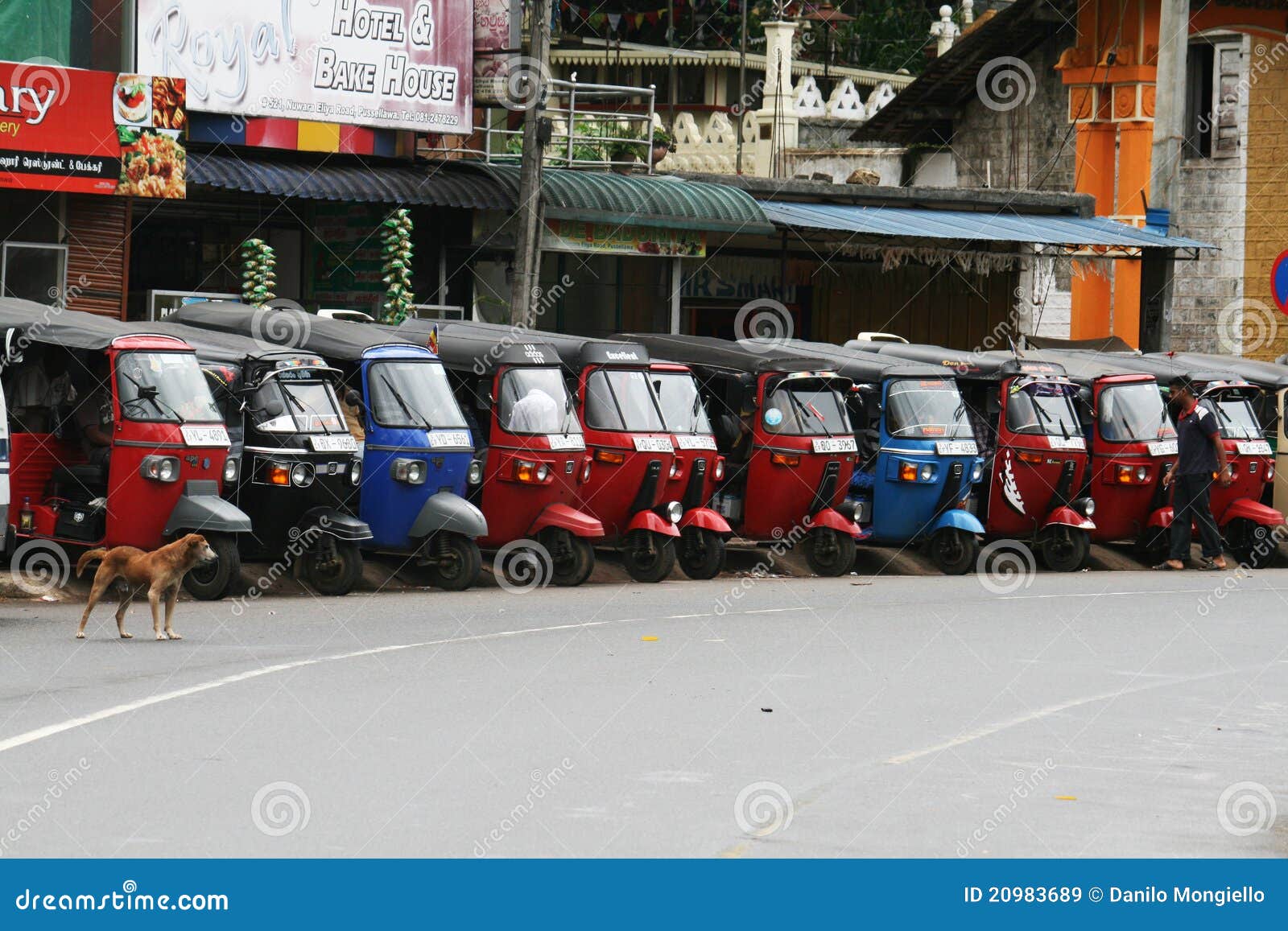 Tuc tucs parking editorial stock image. Image of rickshaws - 20983689