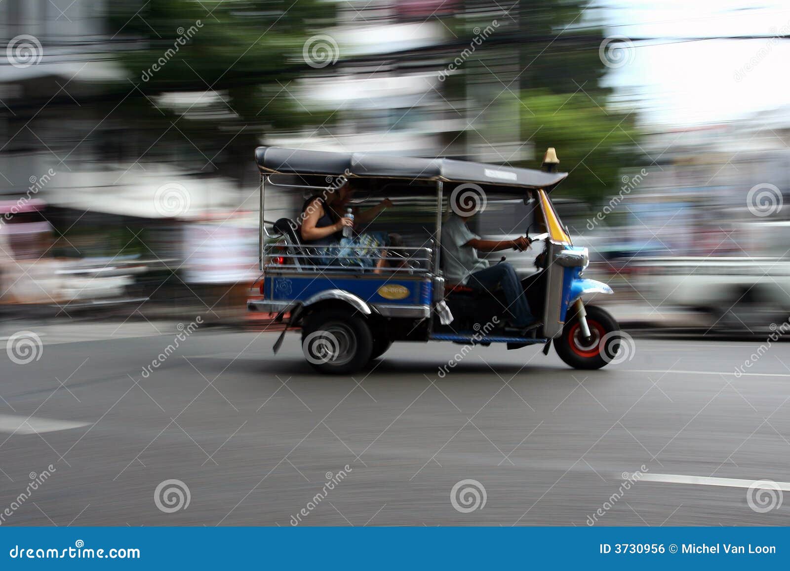 Tuc tuc with speed stock photo. Image of street, road - 3730956