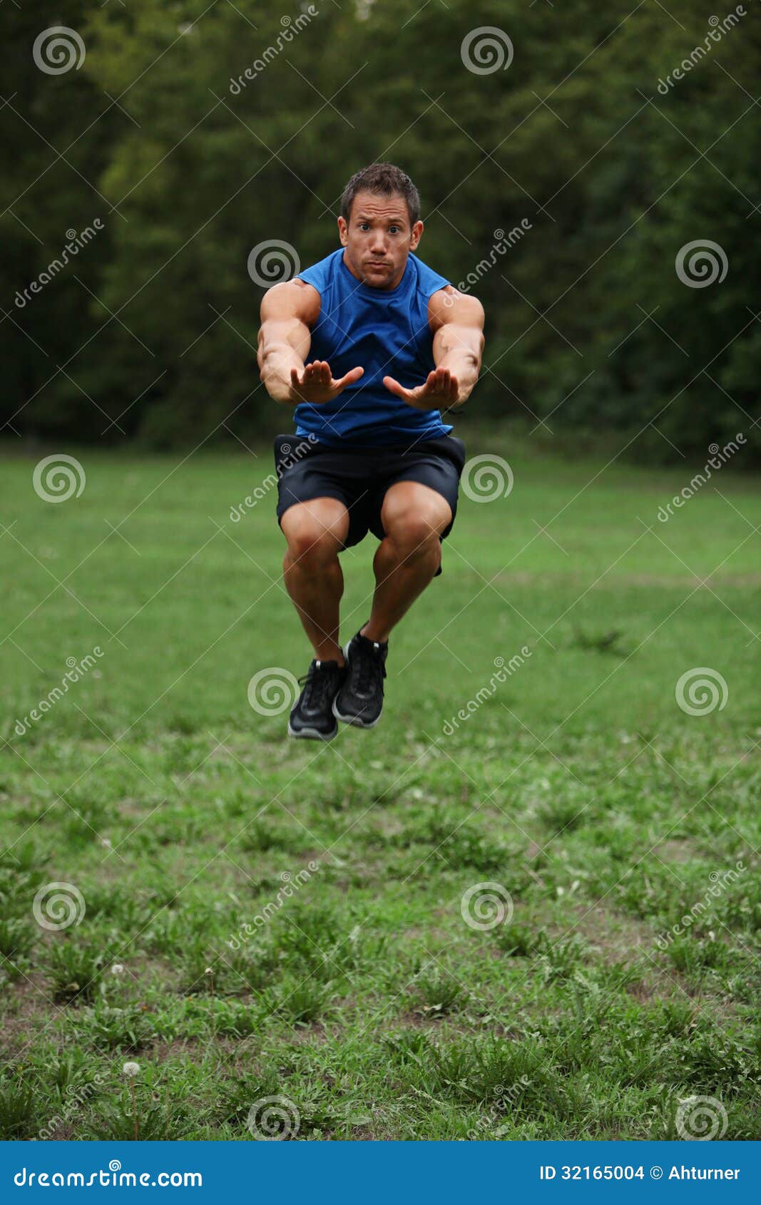 Tuck jump work out stock photo. Image of thin, fitness - 32165004