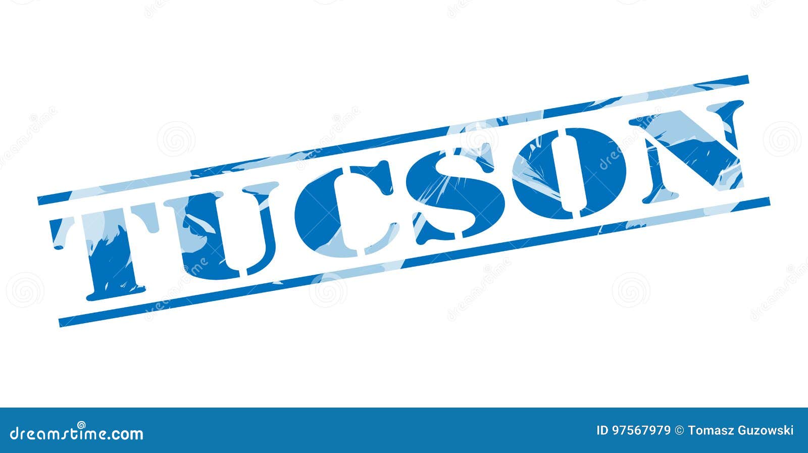 Tucson blue stamp stock illustration. Illustration of icon - 97567979
