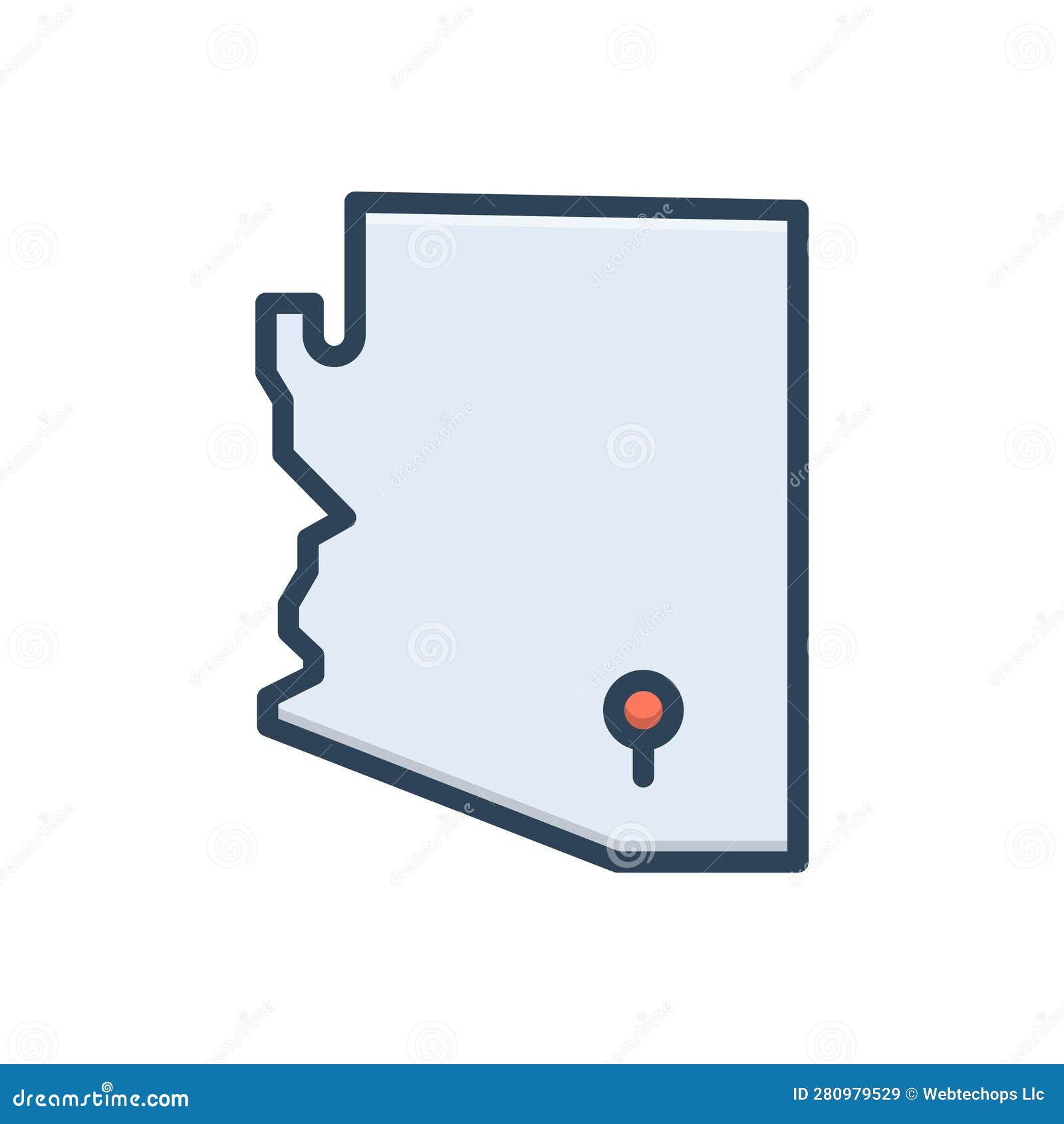 Color Illustration Icon for Tucson, America and Country Stock ...