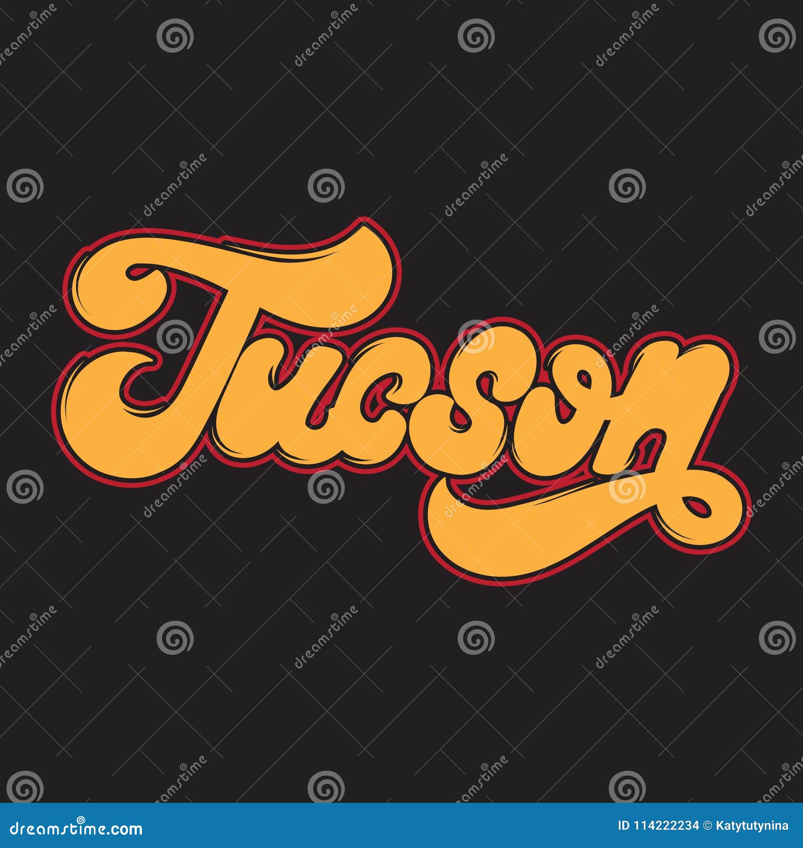 Tucson Letras Manuscritas Del Vector Ilustración del Vector ...