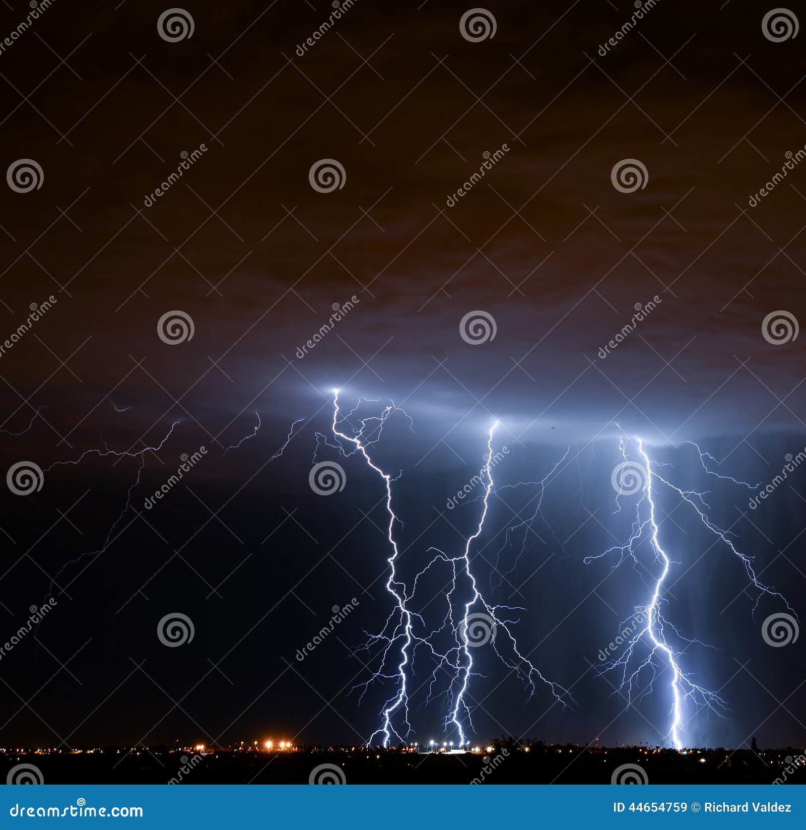 Tucson Lightning stock image. Image of spectacular, nature - 44654759