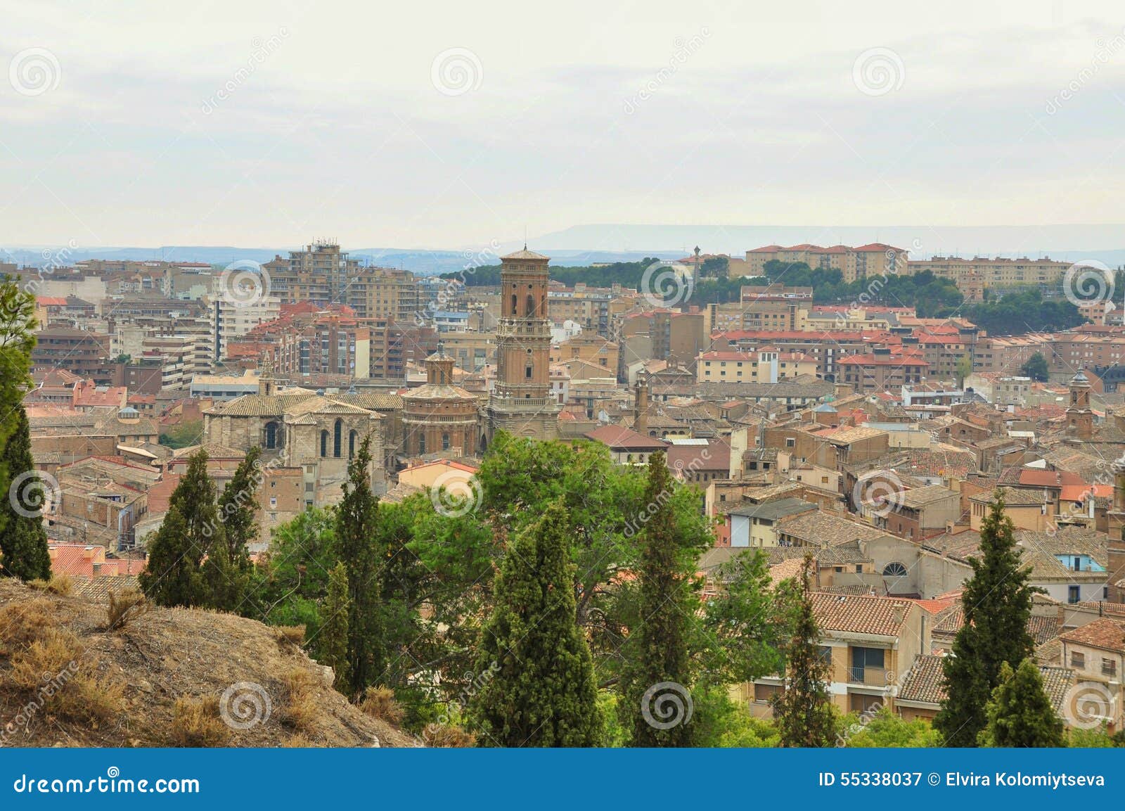 Tudela image stock. Image du cityscape, aérien, constructions - 55338037