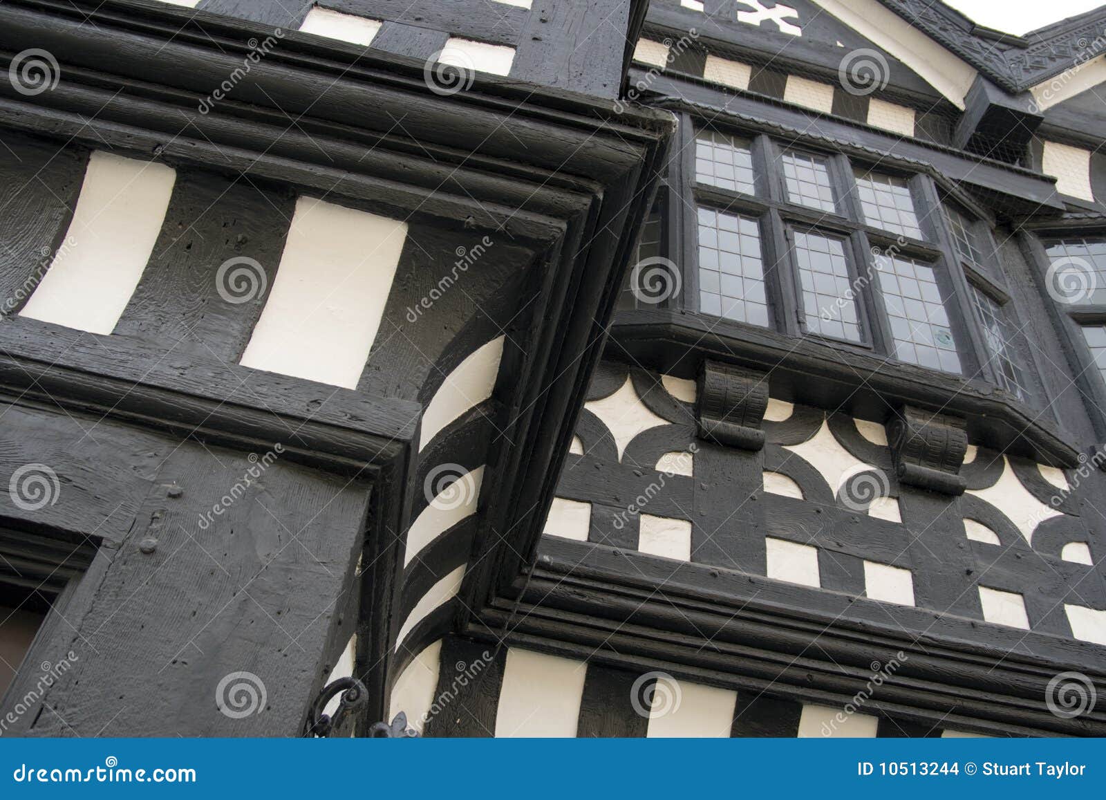 The Tudor Front of Underbank Hall, Stockport Stock Photo - Image of ...