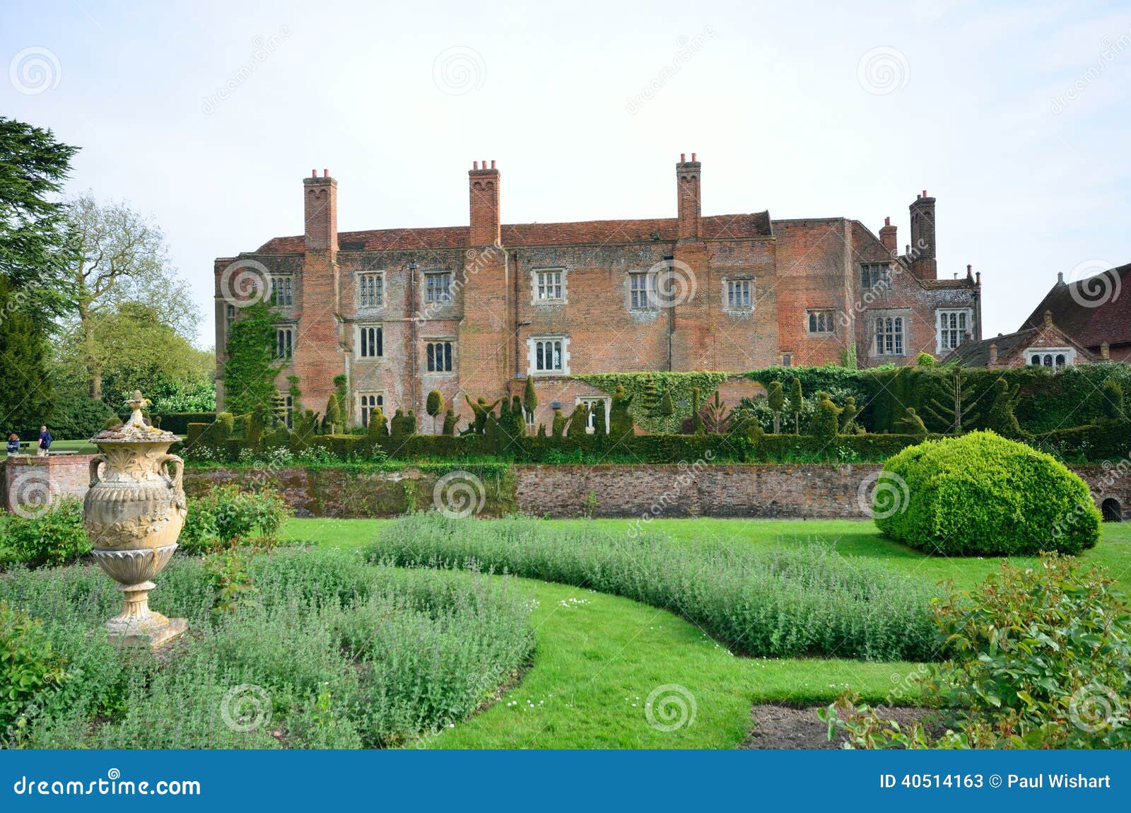 Tudor Mansion Among Coastal Evergreens Royalty-Free Stock Photography ...