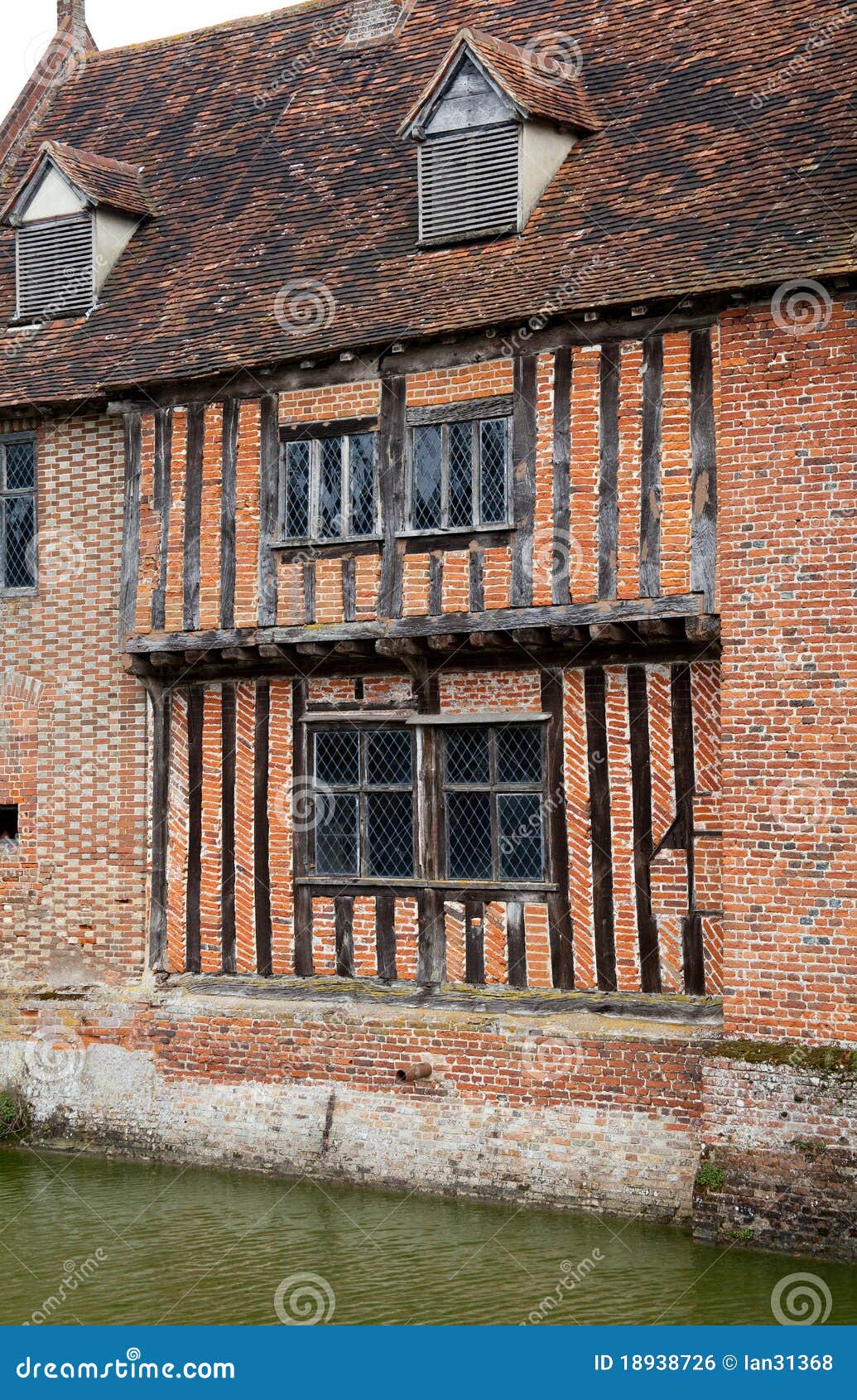 Tudor moat house stock photo. Image of window, english - 18938726