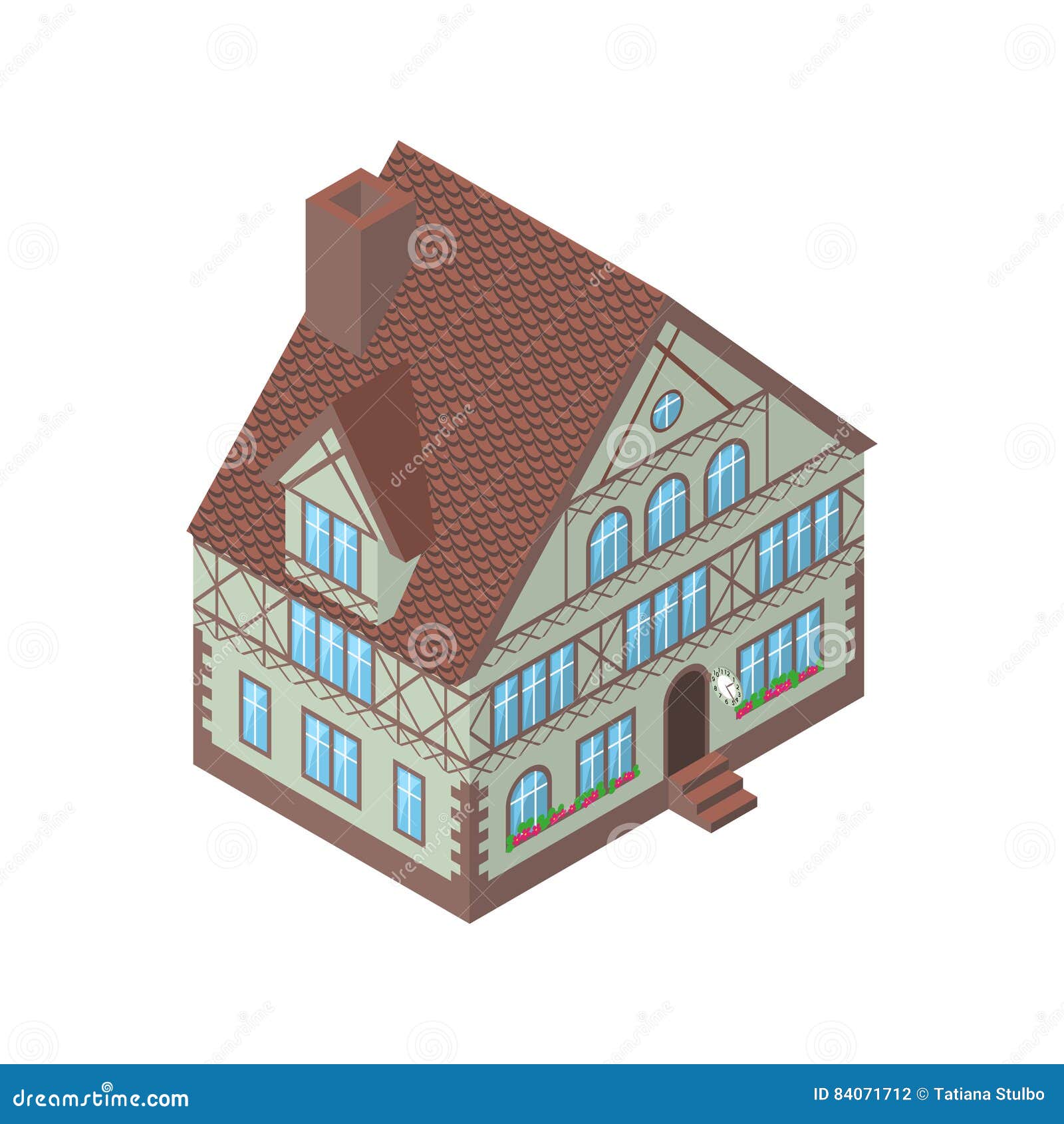 Tudor style house stock vector. Illustration of house - 84071712