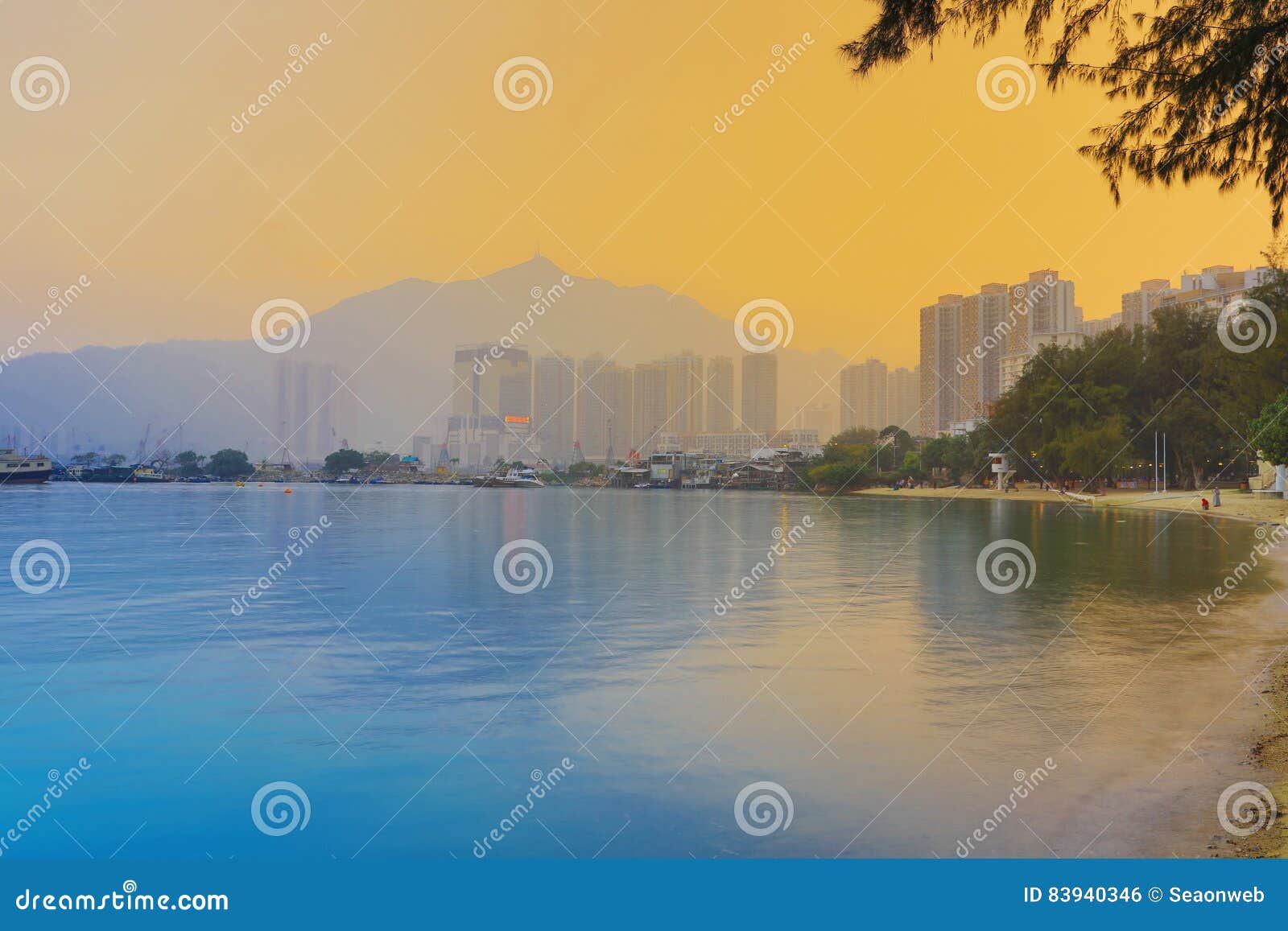 Tuen Mun of Castle Peak Bay Stock Photo - Image of hong, peak: 83940346