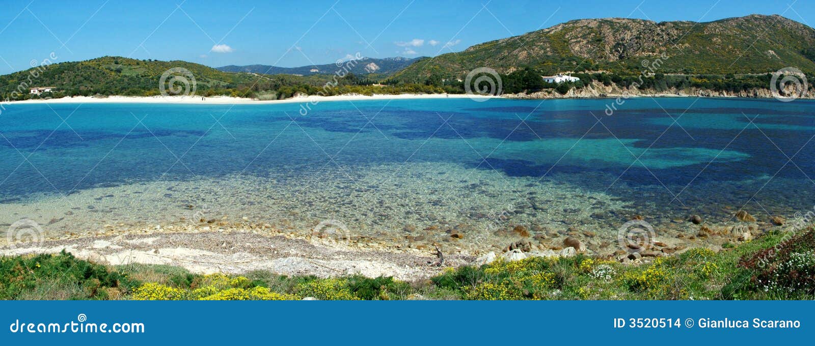 Tuerredda Strand stockfoto. Bild von italien, sardinien - 3520514