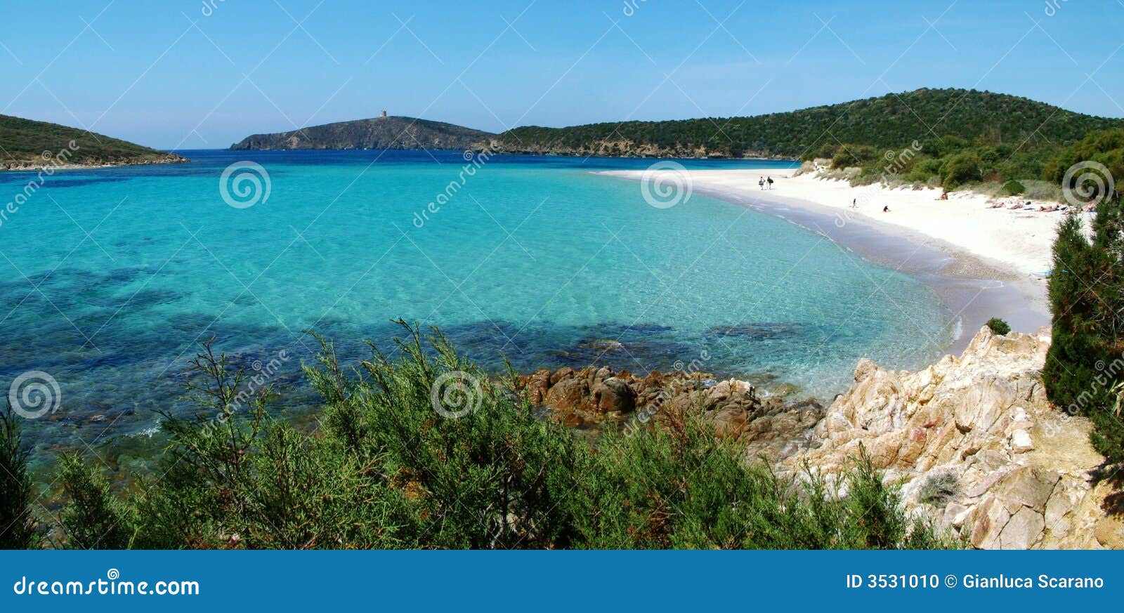 Tuerredda Strand stockfoto. Bild von blau, türkis, wild - 3531010