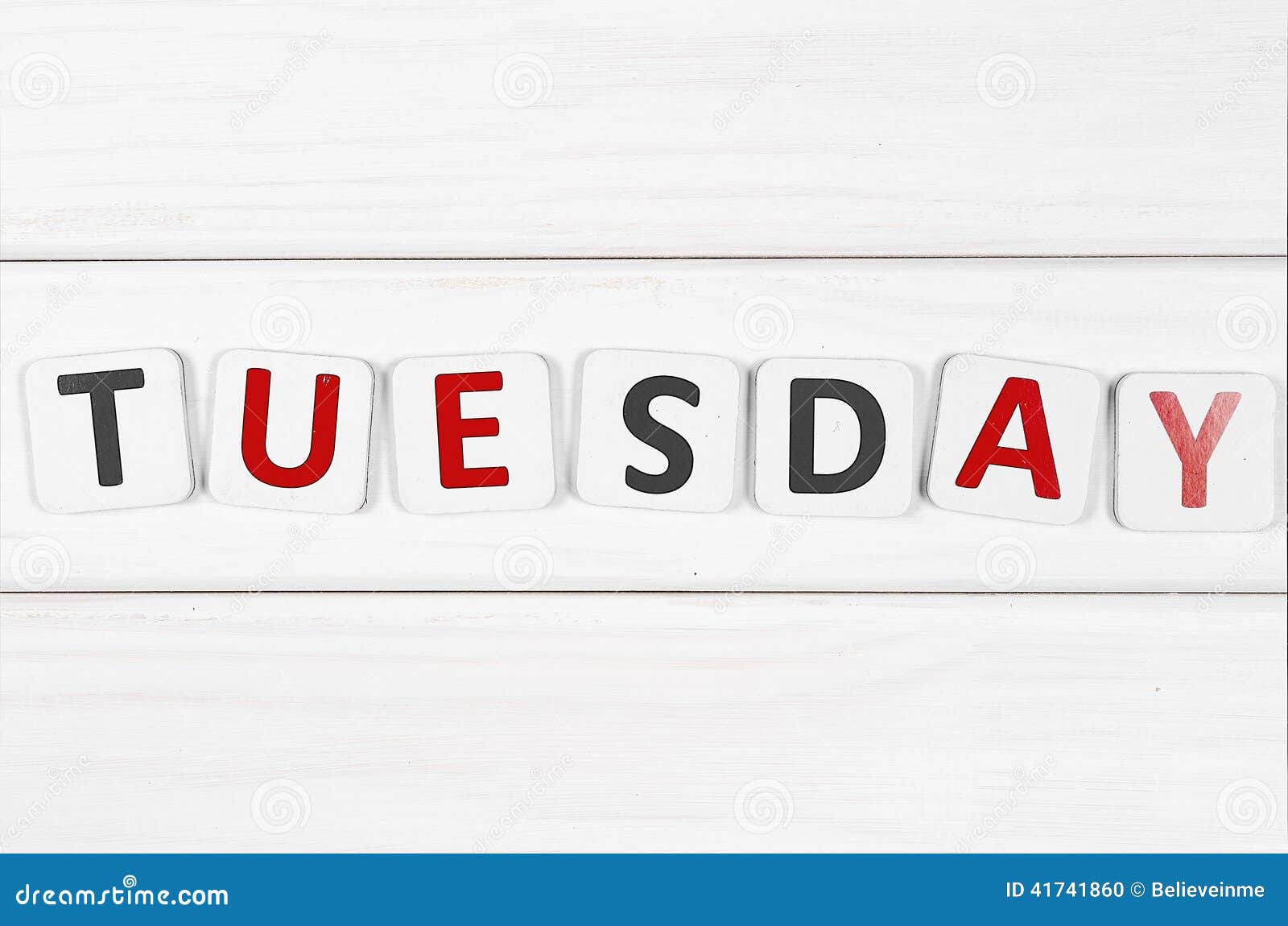 Tuesday stock photo. Image of week, white, text, square - 41741860