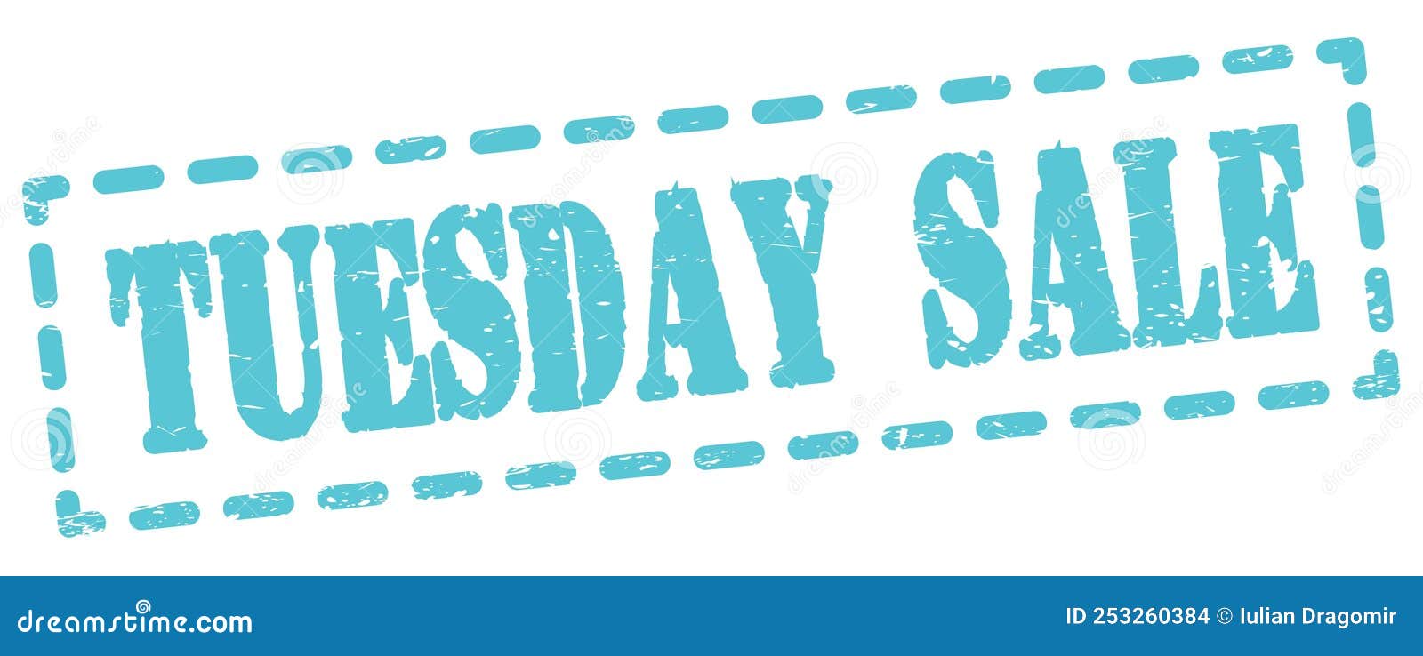 TUESDAY SALE Text Written on Blue Stamp Sign Stock Illustration ...