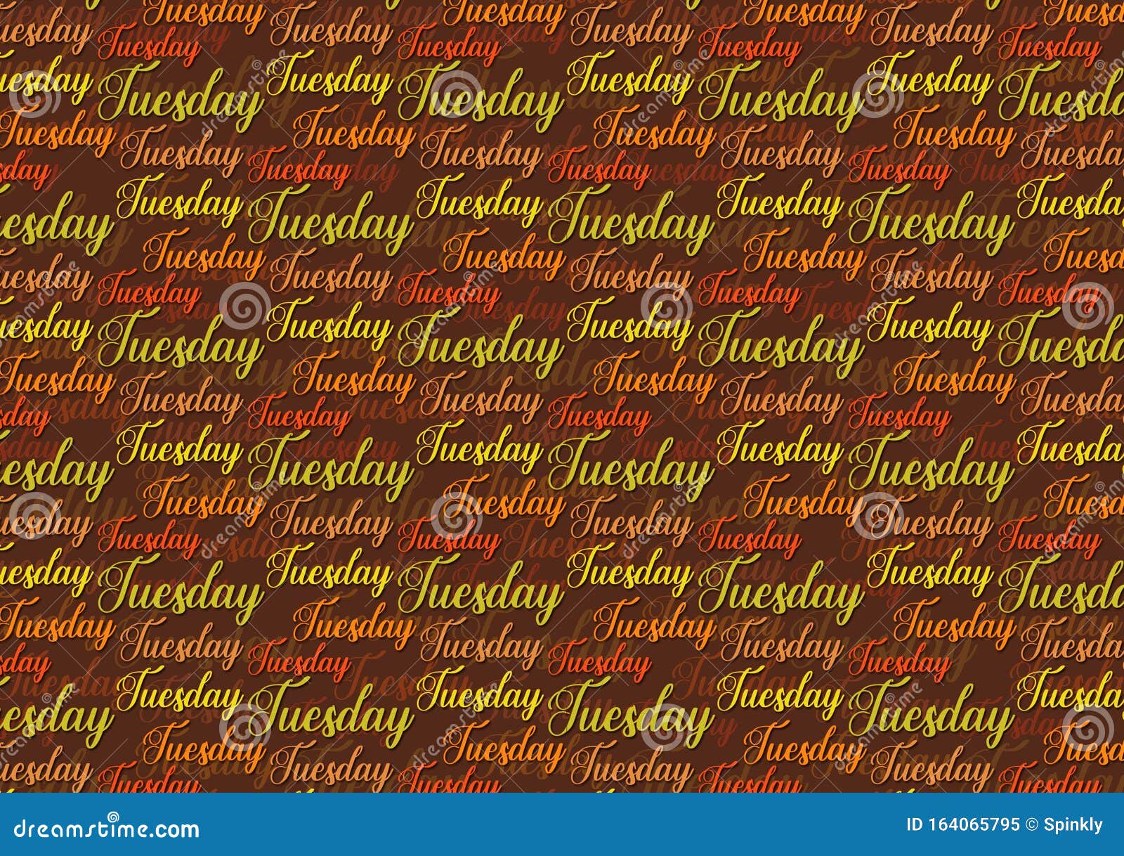 Tuesday Text Pattern for Wallpaper Use Stock Illustration ...