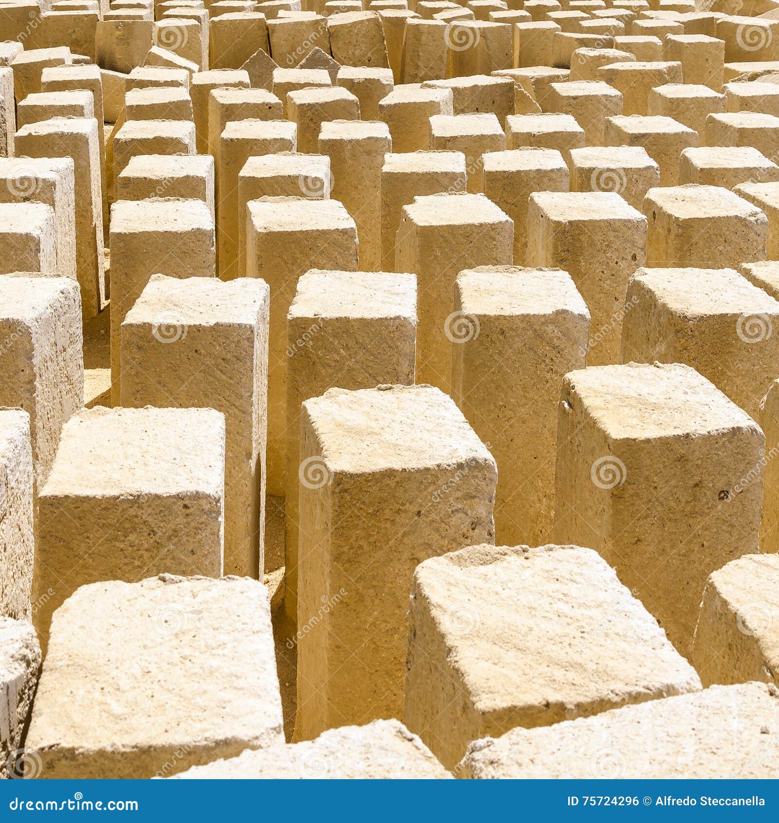 Tufa Blocks in a Stone Quarry Stock Photo - Image of nature, tufa: 75724296