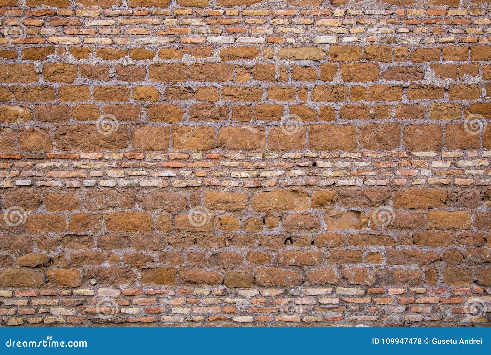 Tufa and Brick Wall in Rome Stock Photo - Image of rome, ground: 109947478