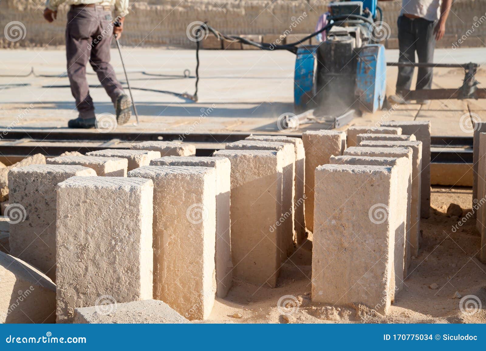 Tufa stone quarry stock photo. Image of block, closeup - 170775034
