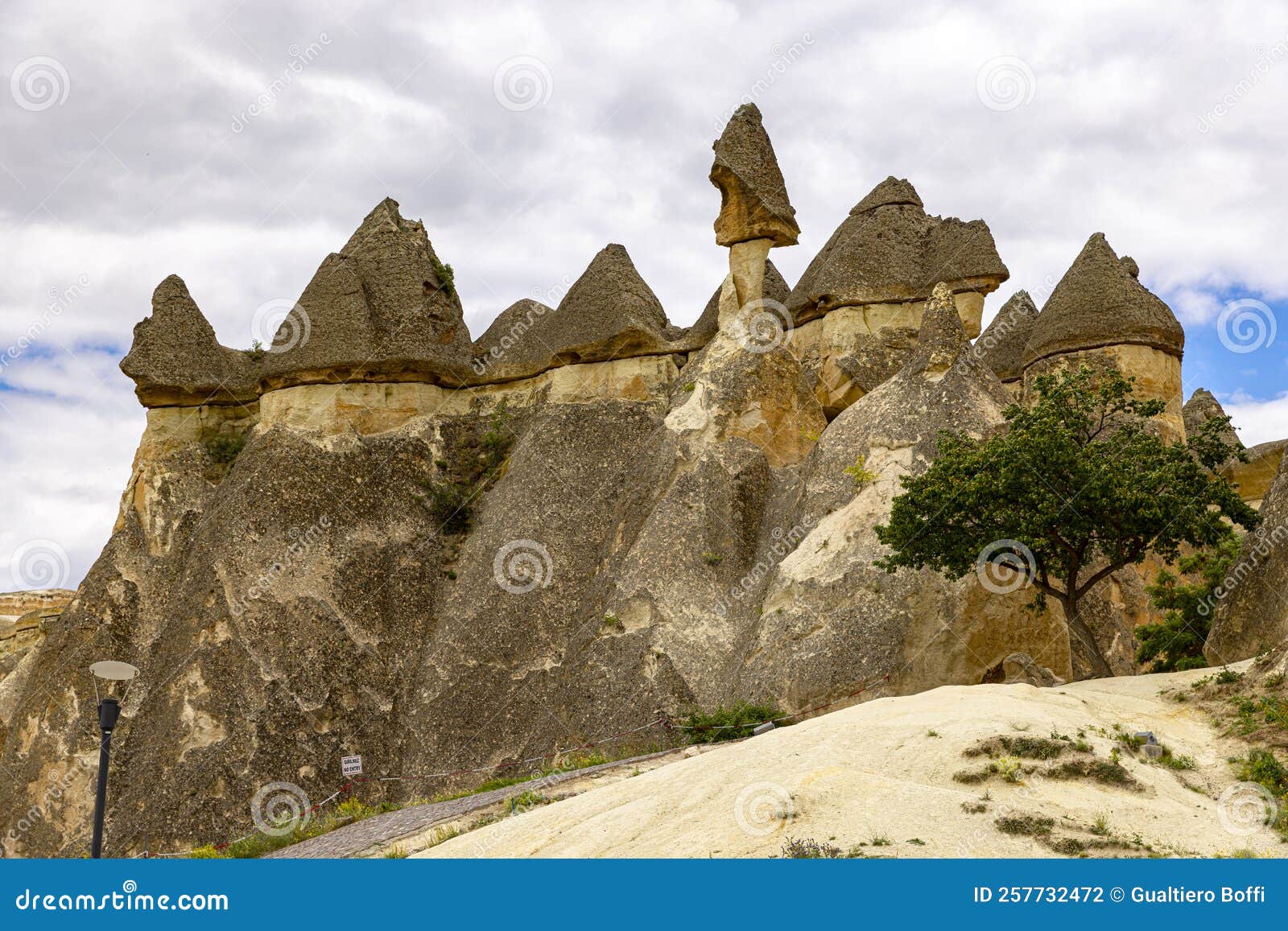 Tuff Formations in the Rose Vally in Cappadocia Stock Photo - Image of ...