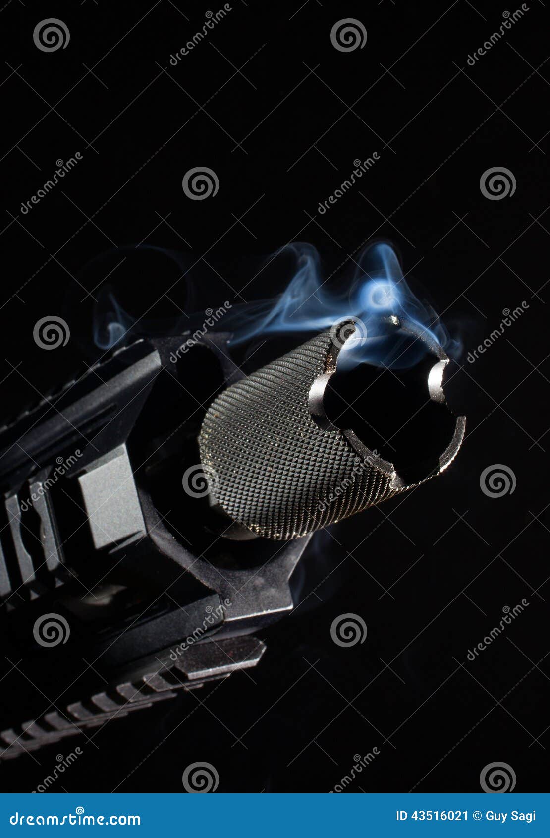 Tuft of smoke stock image. Image of rifle, metal, smoke - 43516021
