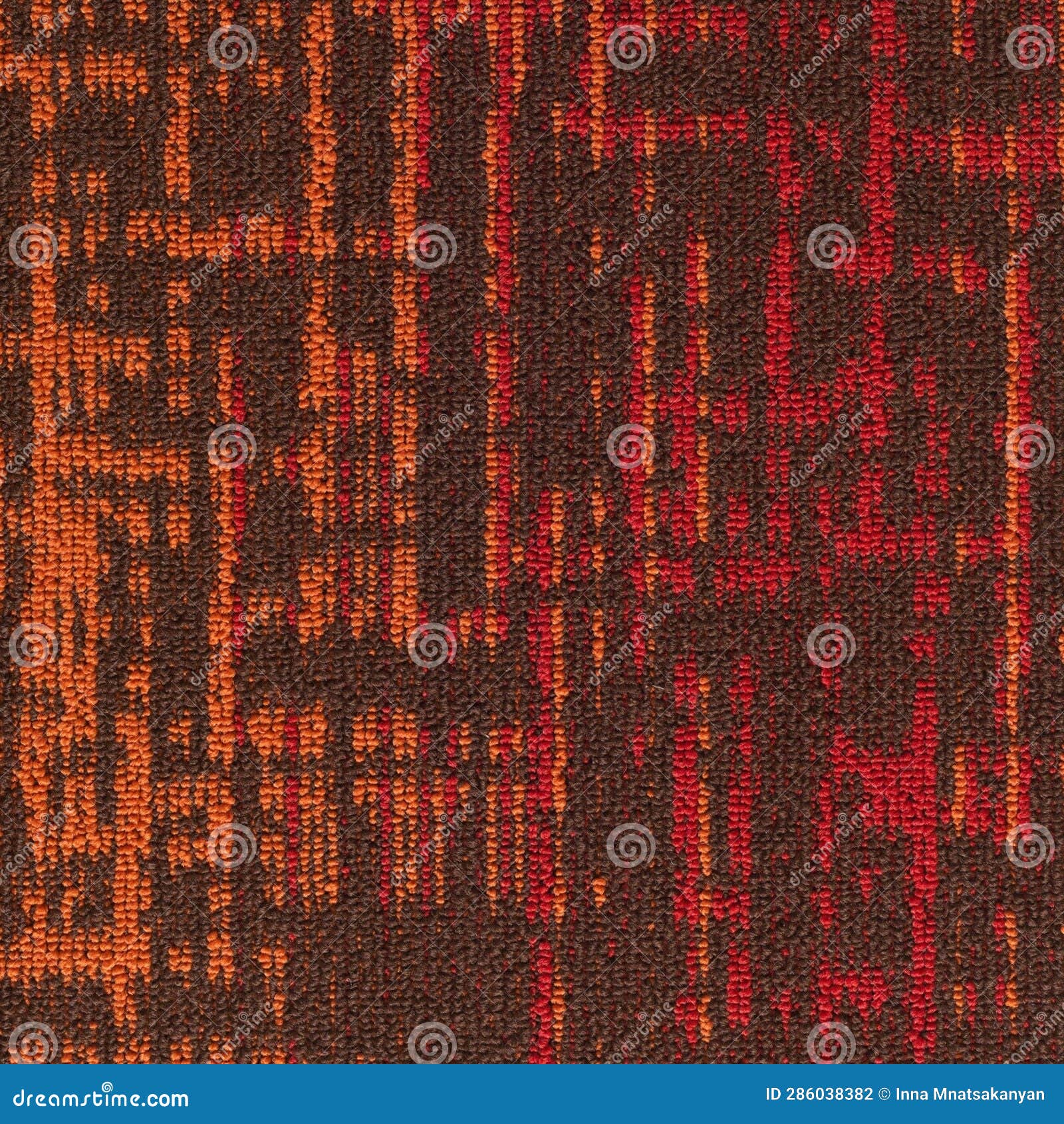 Tufted Carpet Texture with Abstract Red and Orange Pattern Stock ...