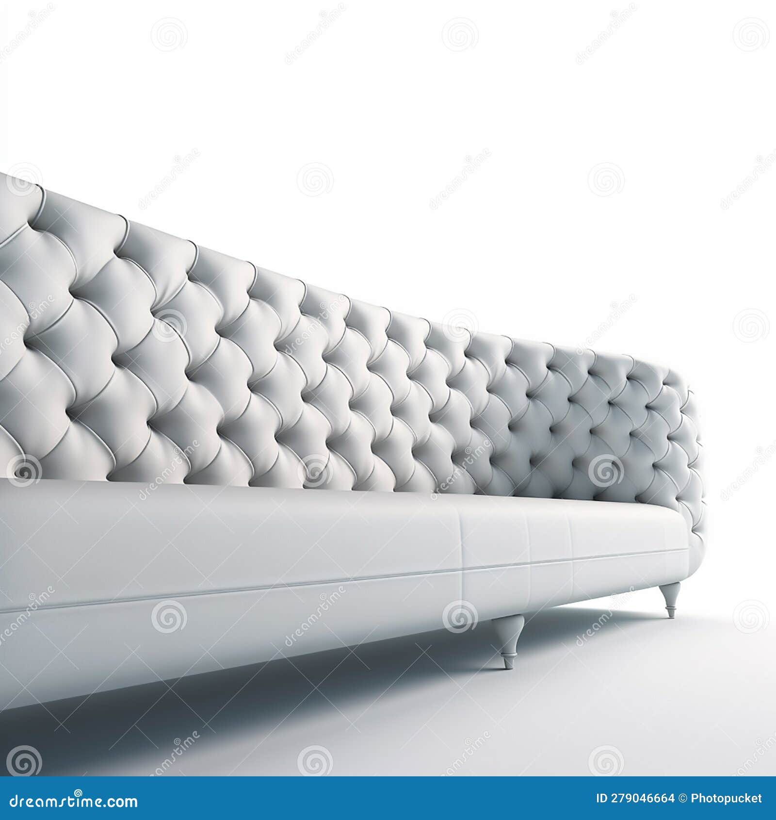 Tufted Sofa with Button Detailing Stock Illustration - Illustration of ...