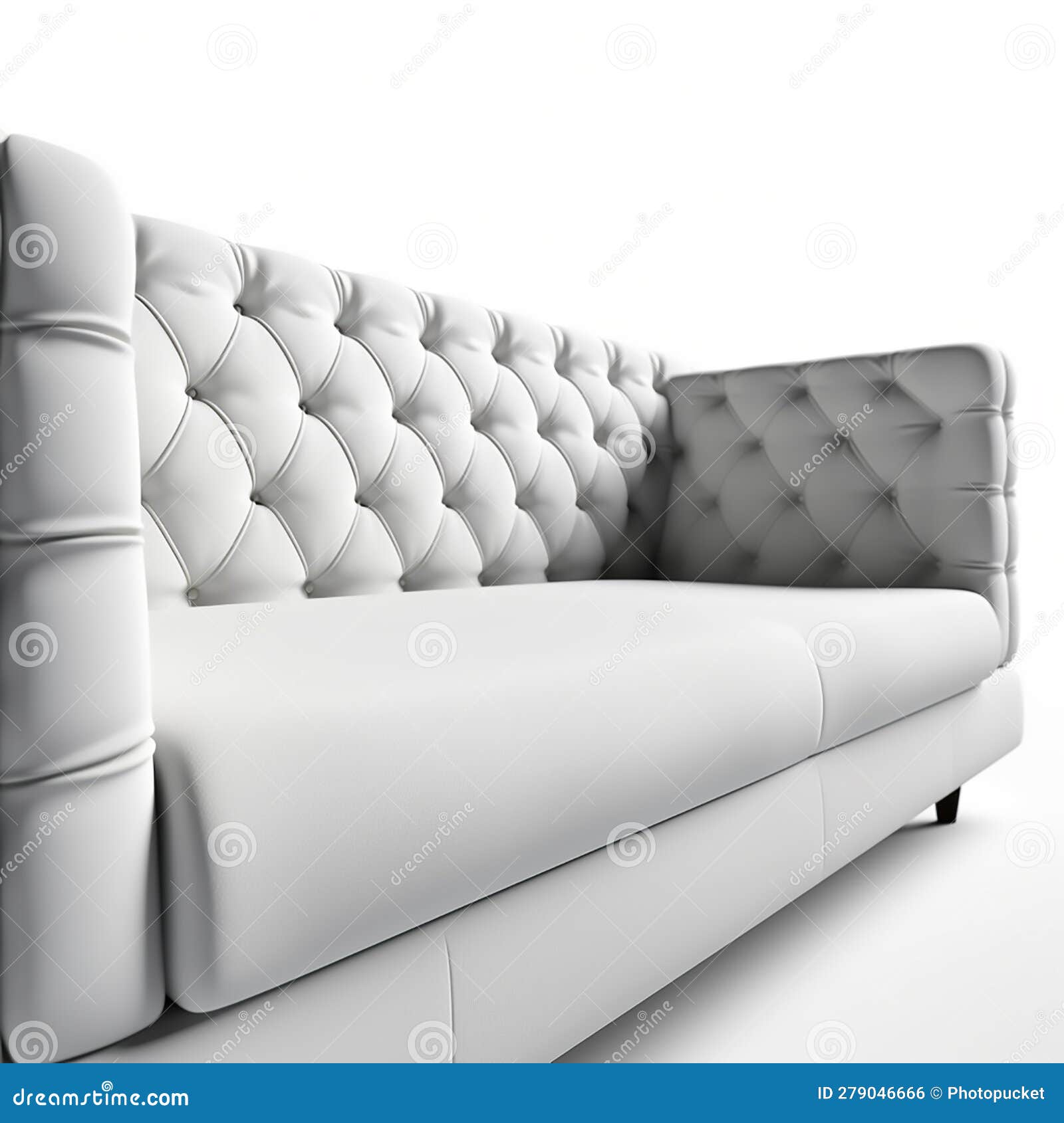 Tufted Sofa with Button Detailing Stock Illustration - Illustration of ...