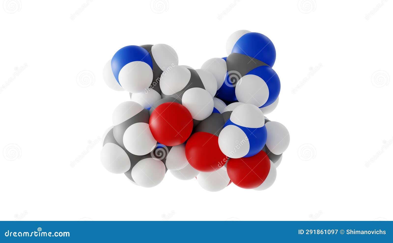 Tuftsin Molecule 3d, Molecular Structure, Ball And Stick Model ...