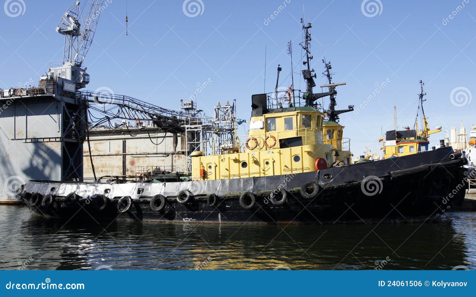 Tug boat stock photo. Image of deliver, harbour, dock - 24061506