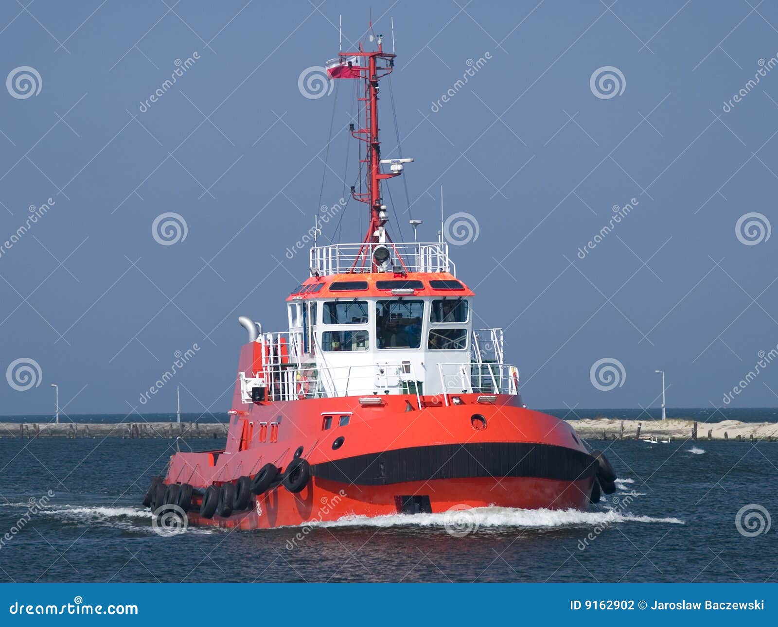 Orange Tugboat Royalty-Free Stock Photo | CartoonDealer.com #30501513
