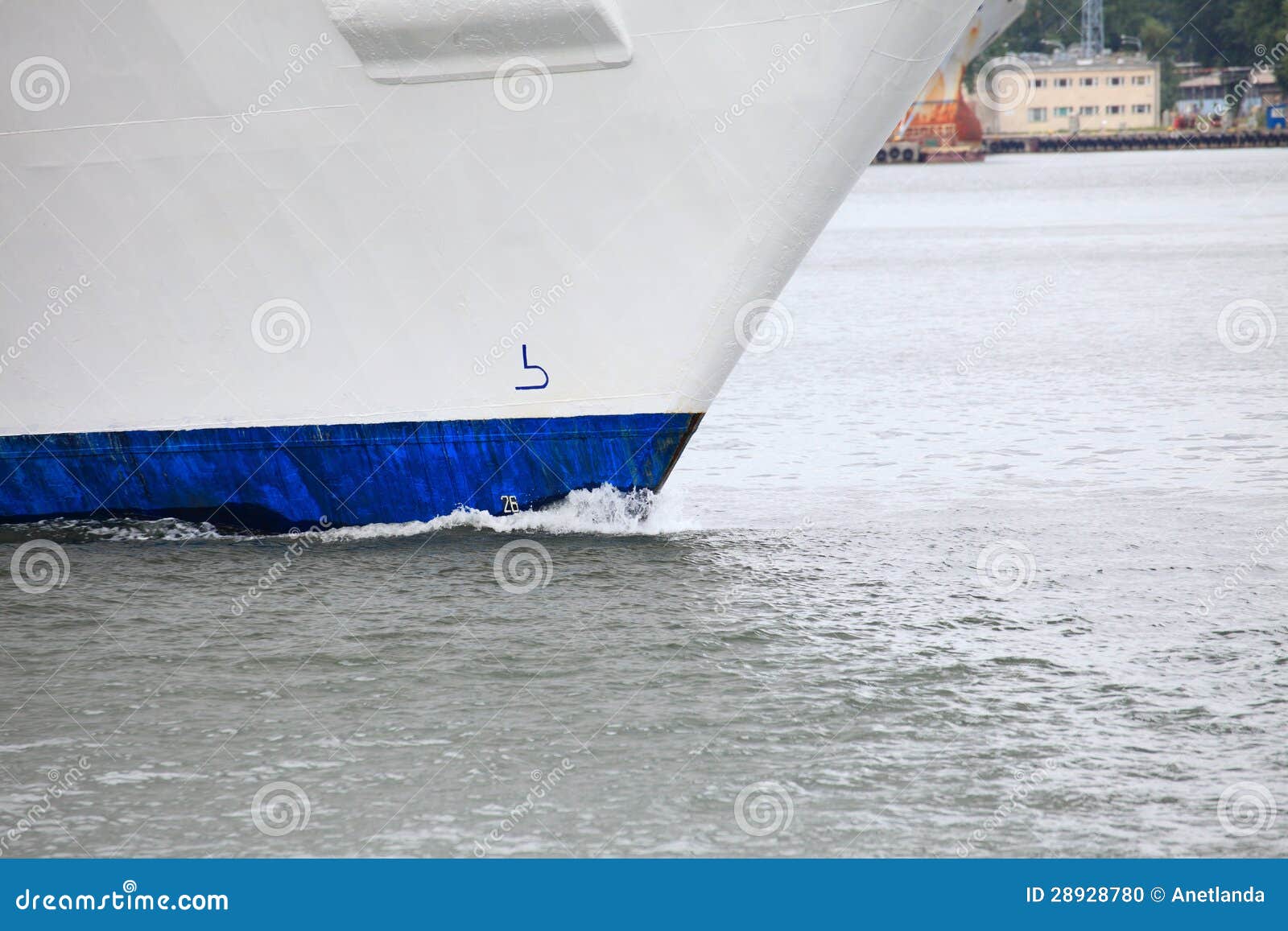 Tug Boat Bow Creating Spray Stock Photo - Image of mode, pole: 28928780