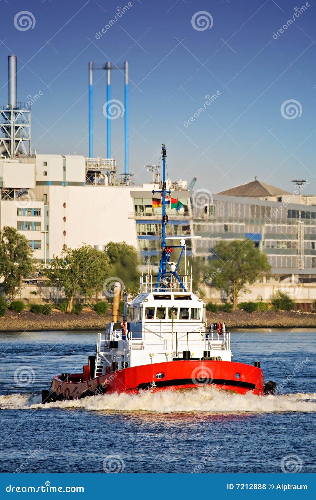 Tug boat in port stock photo. Image of water, harbor, industry - 7212888