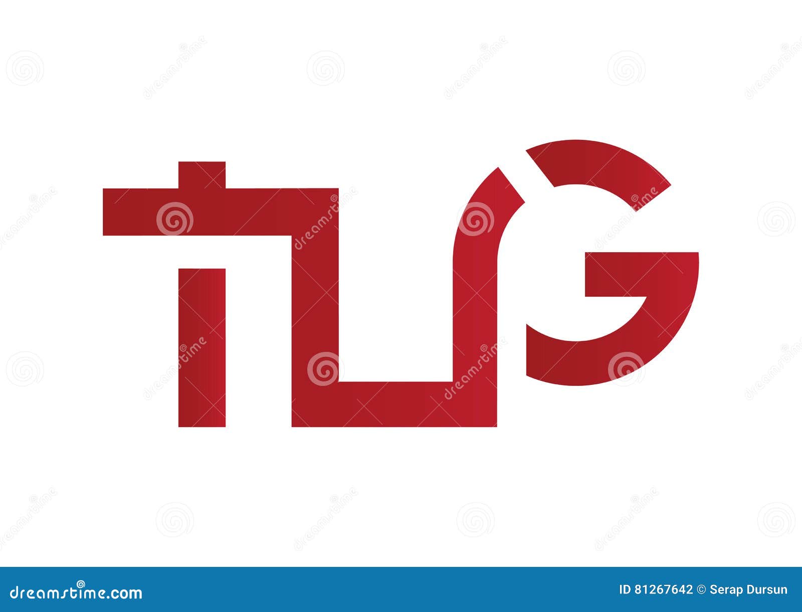 TUG Letter Logo stock vector. Illustration of geometric - 81267642