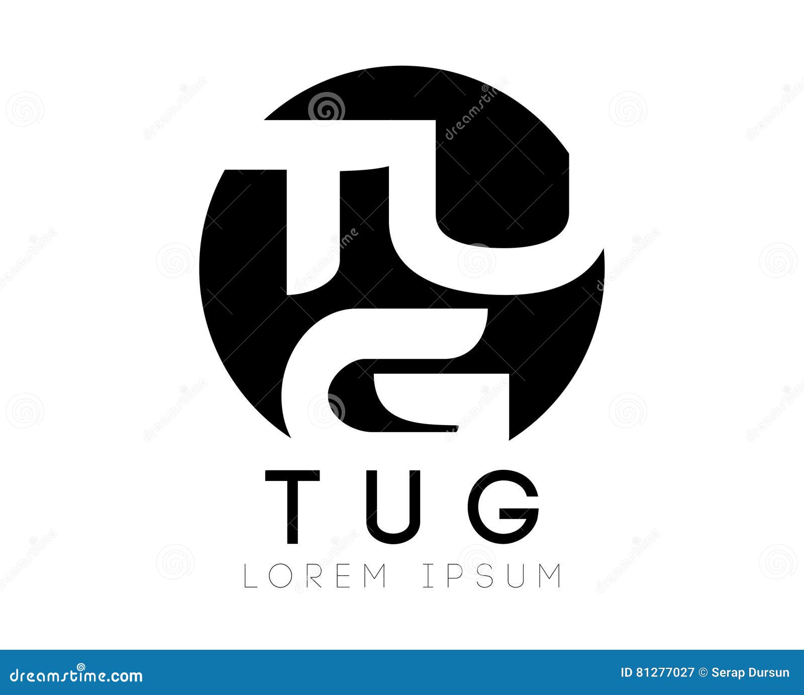 TUG Letter Logo stock illustration. Illustration of finance - 81277027