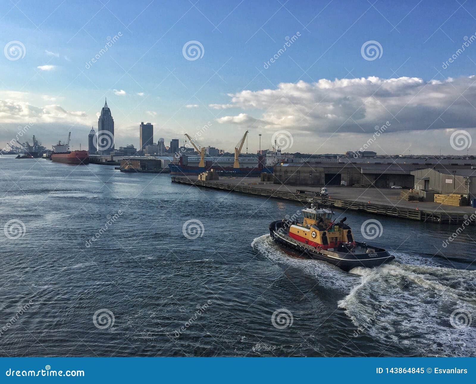 Tug River editorial image. Image of boat, pilotboat - 143864845