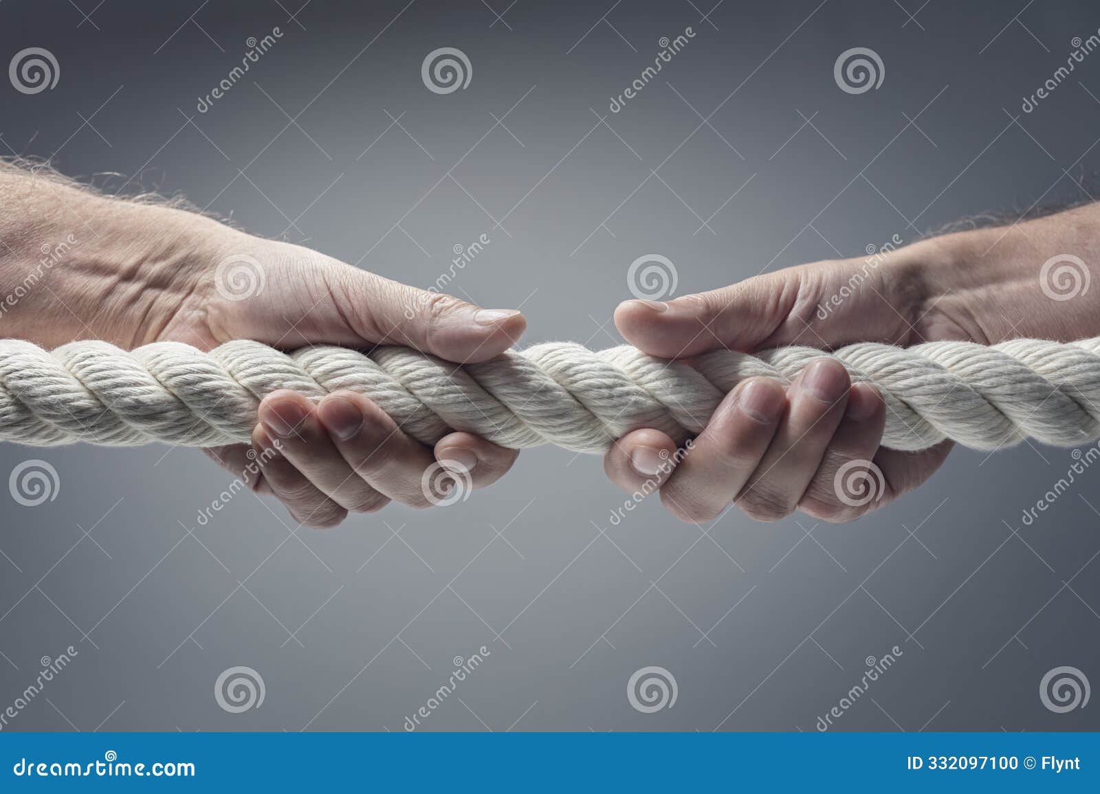 Tug of War Competition, Two Men Pulling on Rope Stock Photo - Image of ...