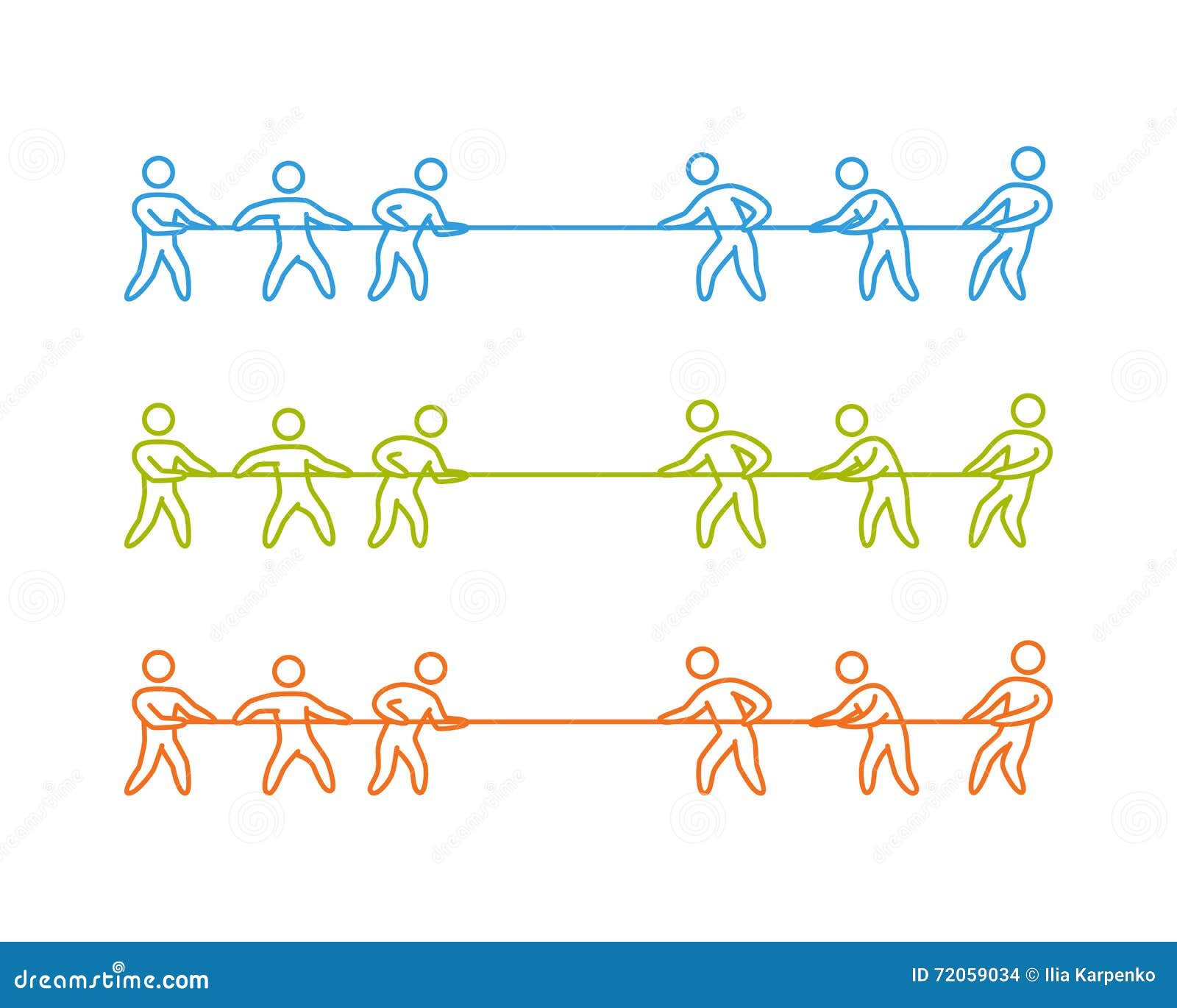 Tug of War Label and Symbol Stock Illustration - Illustration of group ...