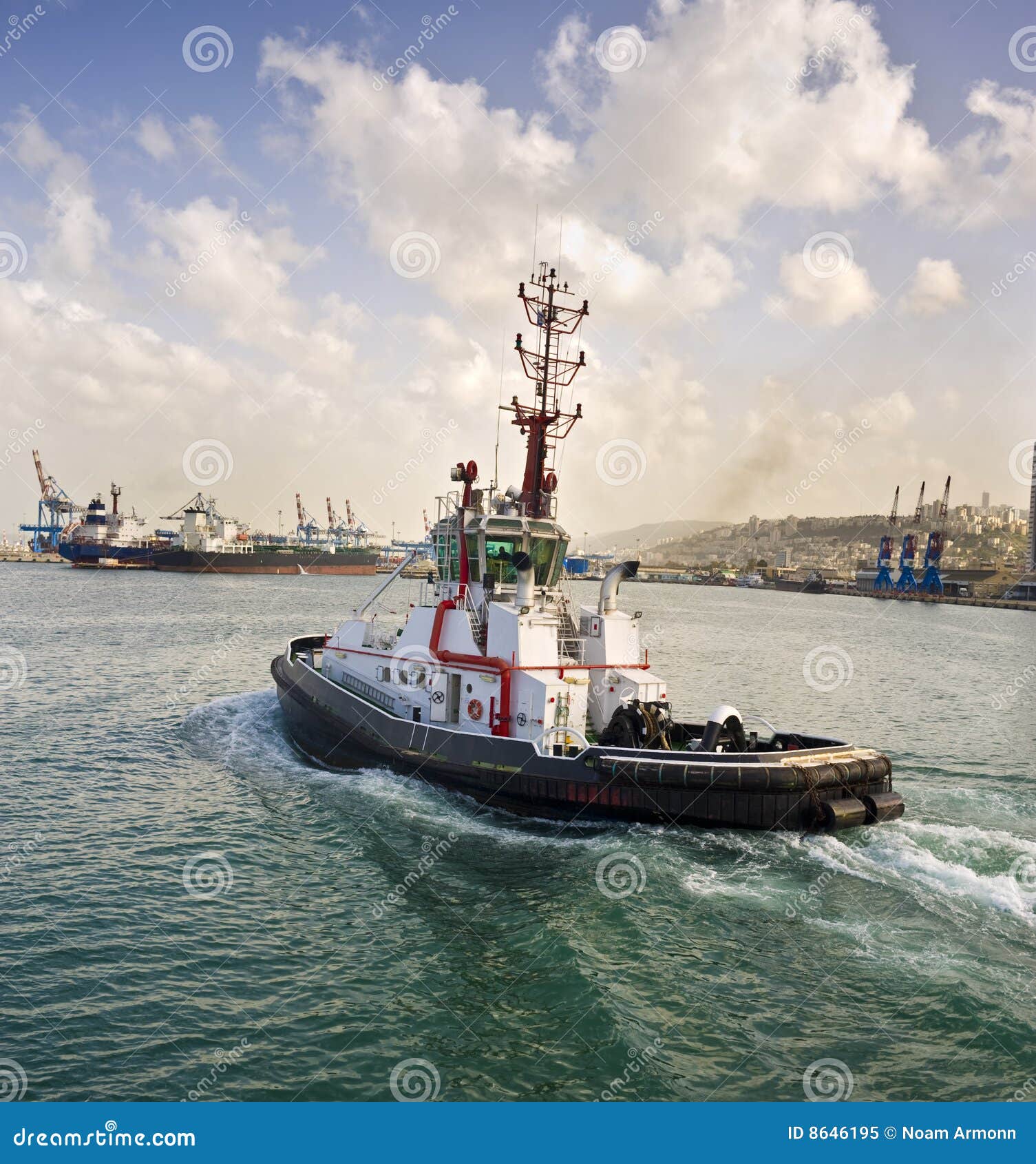 Tugboat stock image. Image of power, port, harbor, tugboat - 8646195