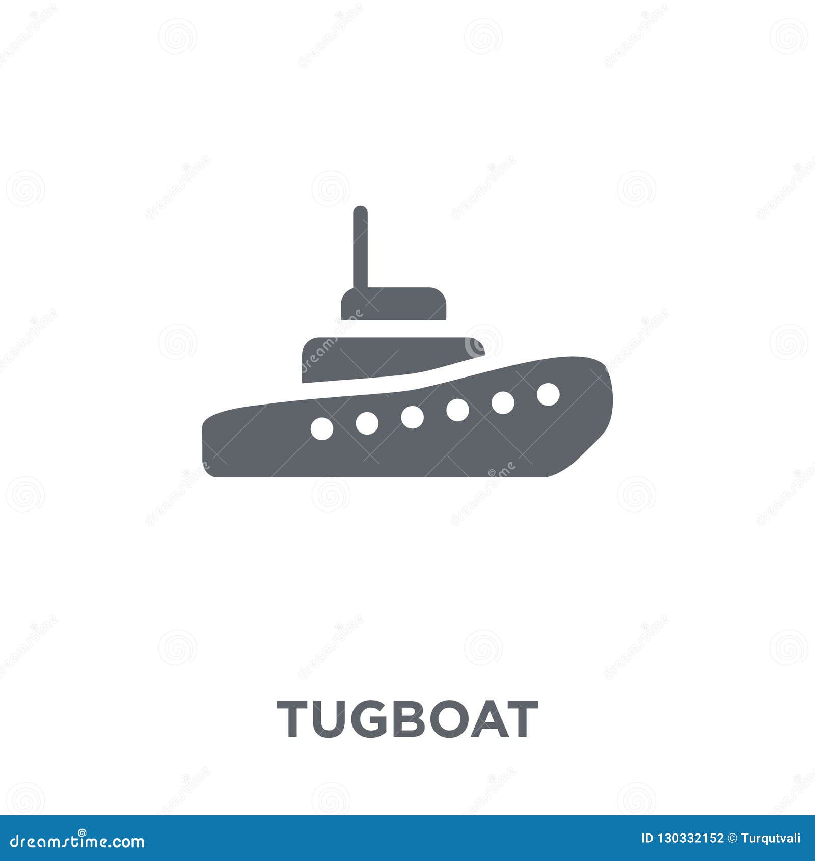 Tugboat Icon. Trendy Tugboat Logo Concept On White Background Fr ...