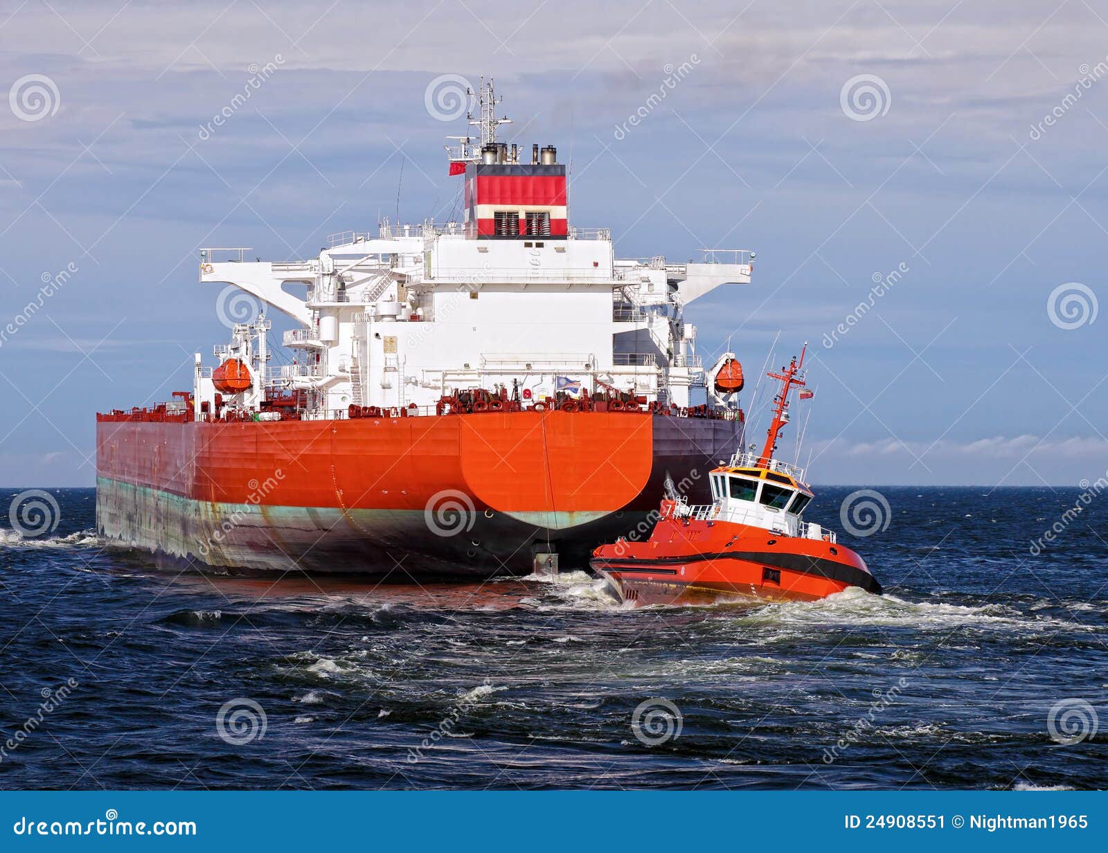 Tugboat towing tanker stock image. Image of business - 24908551